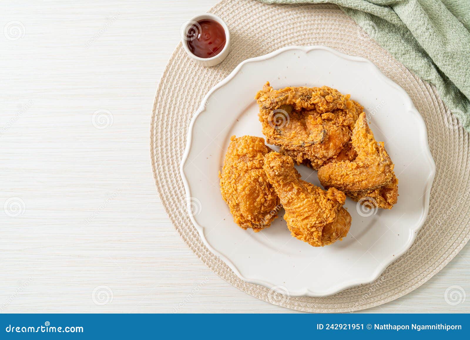Fried Chicken with Ketchup on Plate Stock Image - Image of fried, fries ... Fried Chicken with Ketchup on Plate Stock Image - Image of fried, fries ...