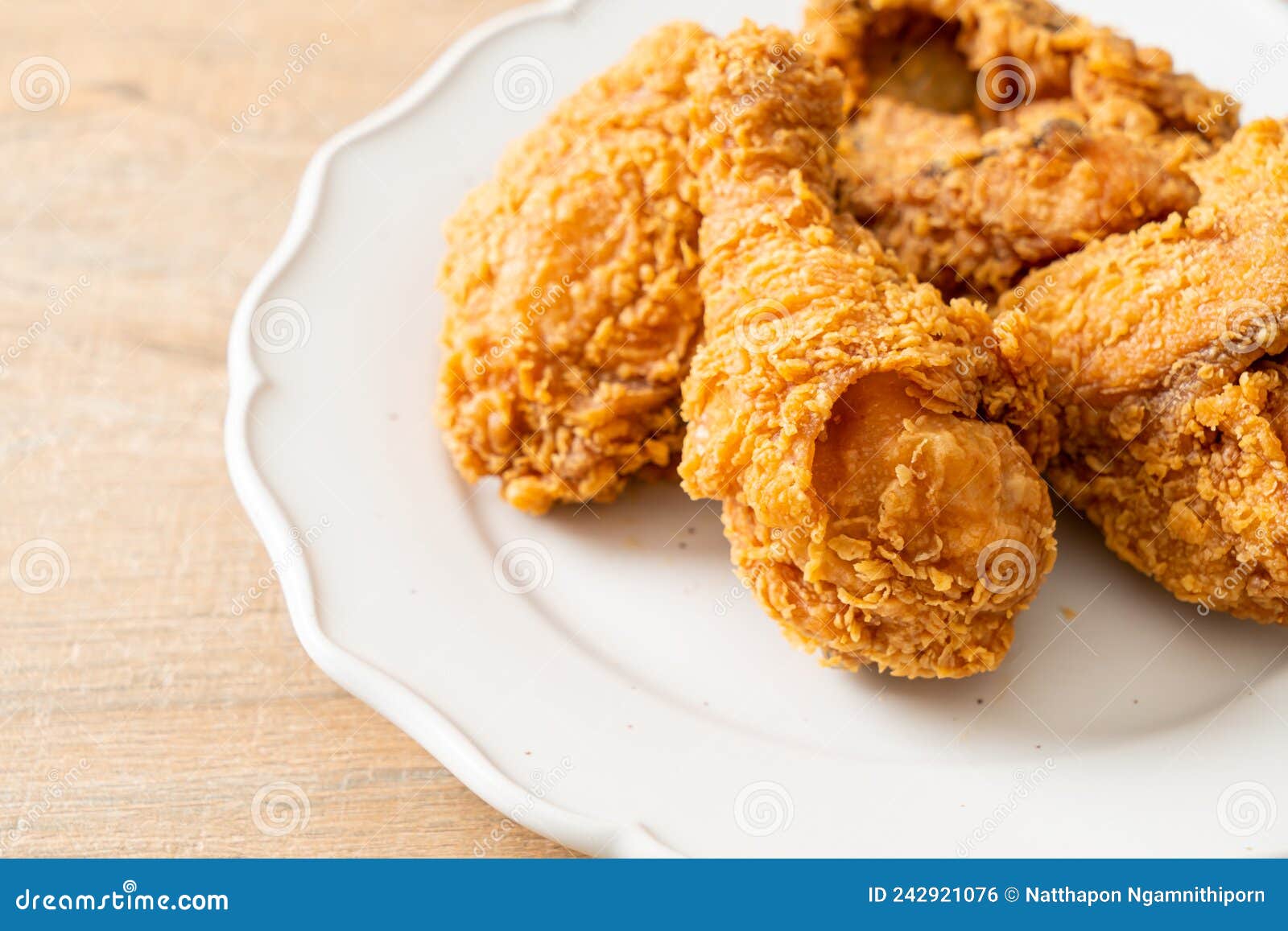 Fried Chicken with Ketchup on Plate Stock Photo - Image of fries, onion ... Fried Chicken with Ketchup on Plate Stock Photo - Image of fries, onion ...
