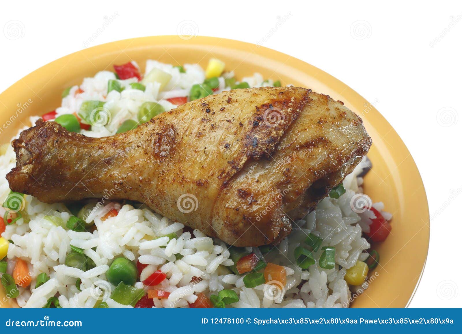Fried chicken leg. stock photo. Image of group, kitchen - 12478100