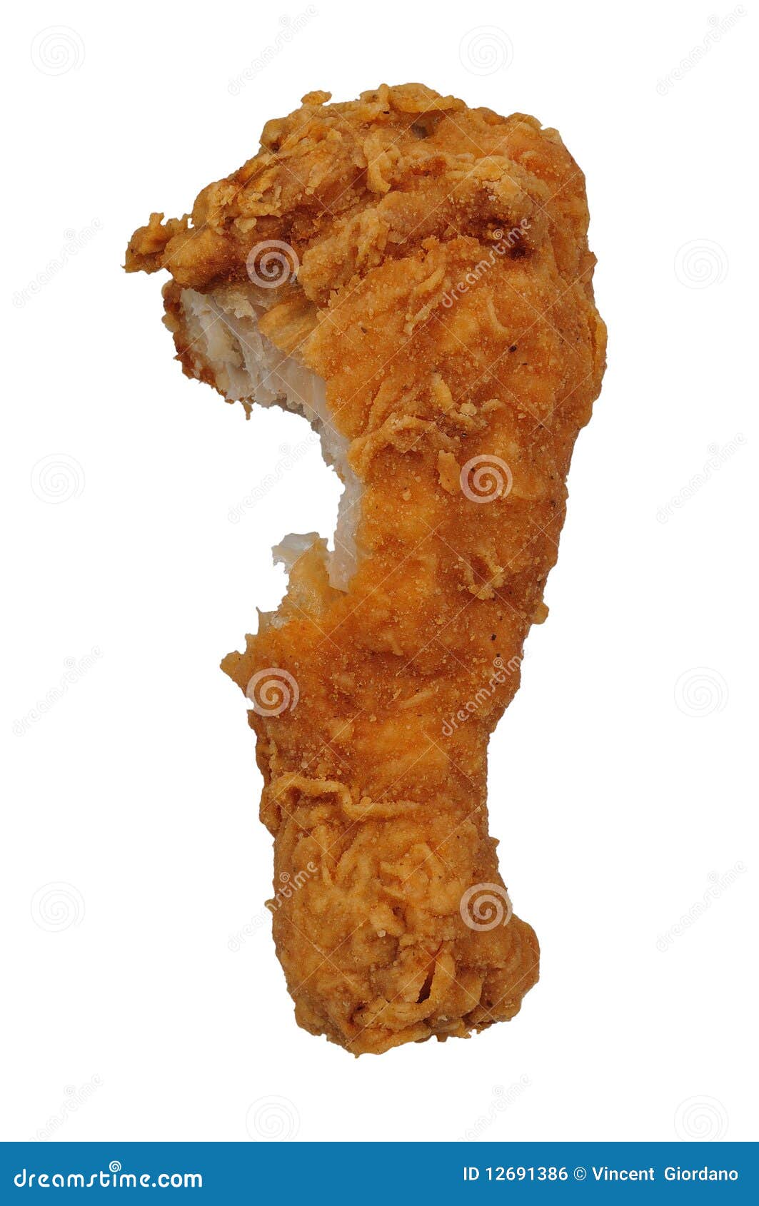 Fried Chicken Leg with Bite Stock Photo - Image of diner, tasty: 12691386