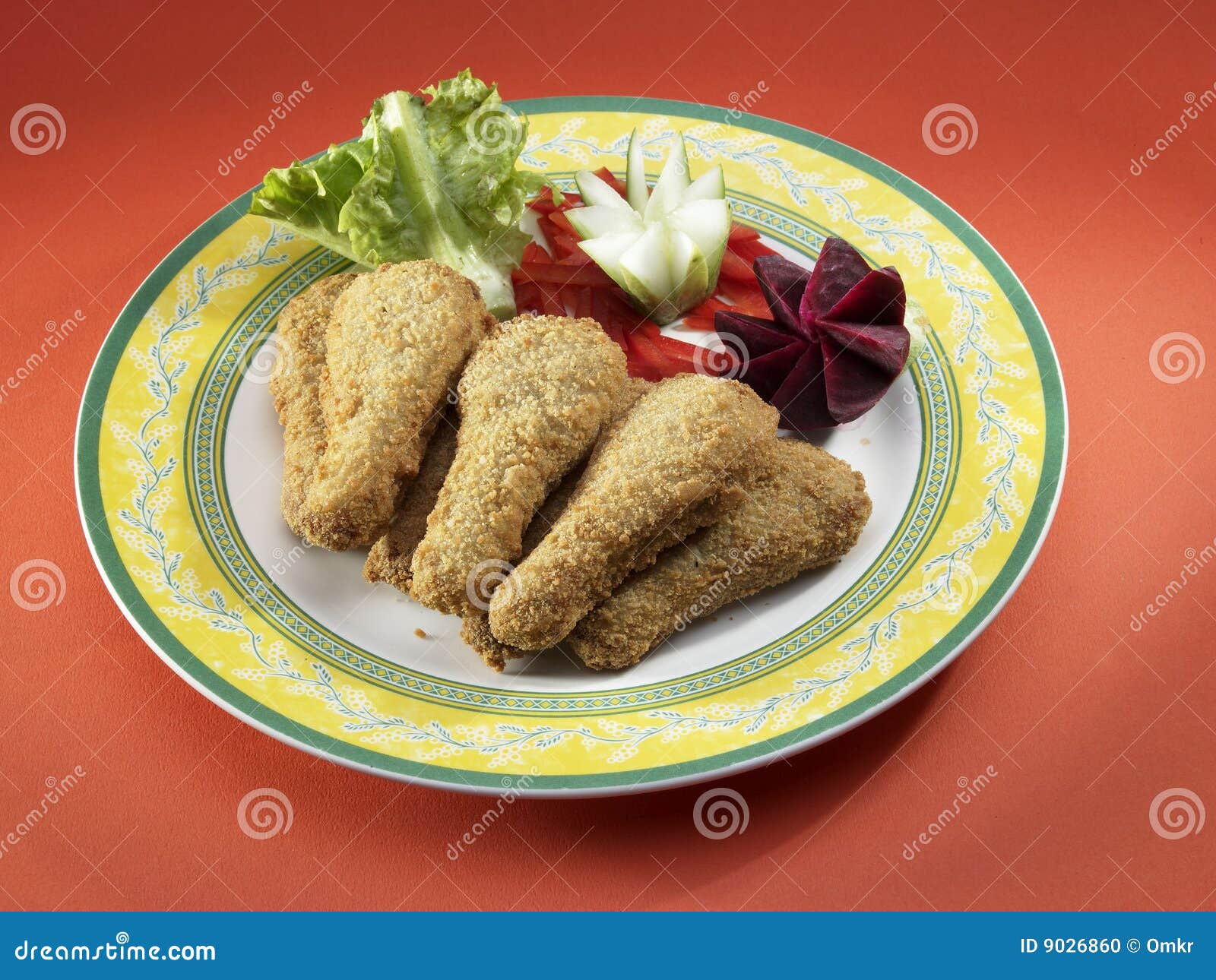 Fried Chicken leg pieces stock photo. Image of food, crockery - 9026860
