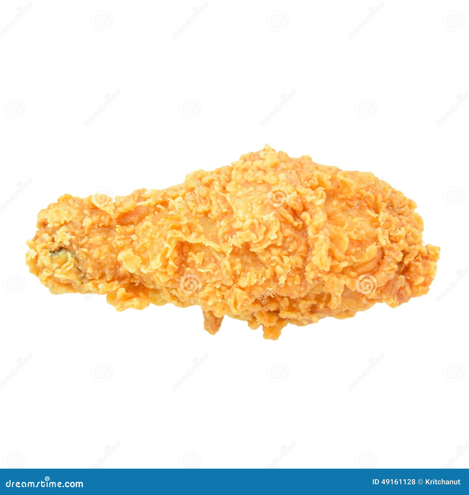 Fried Chicken Leg on White Background Stock Photo - Image of gourmet ...