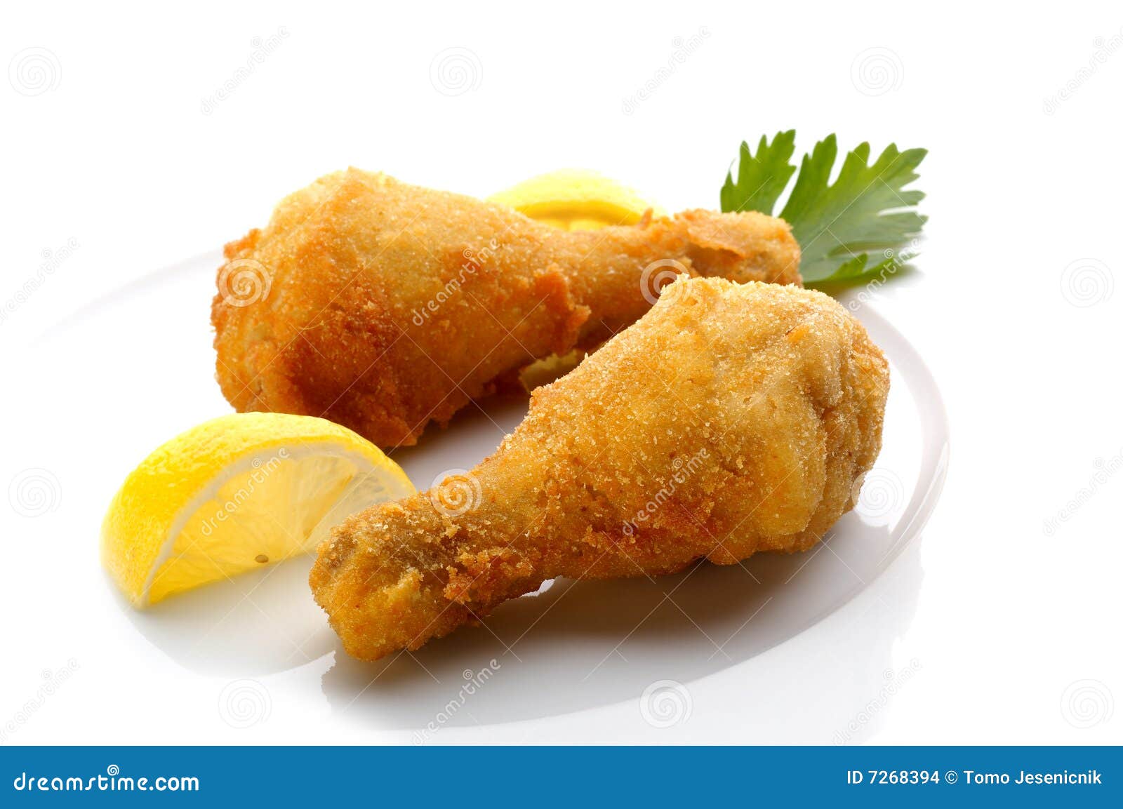 Fried chicken legs stock photo. Image of snacks, isolated - 7268394