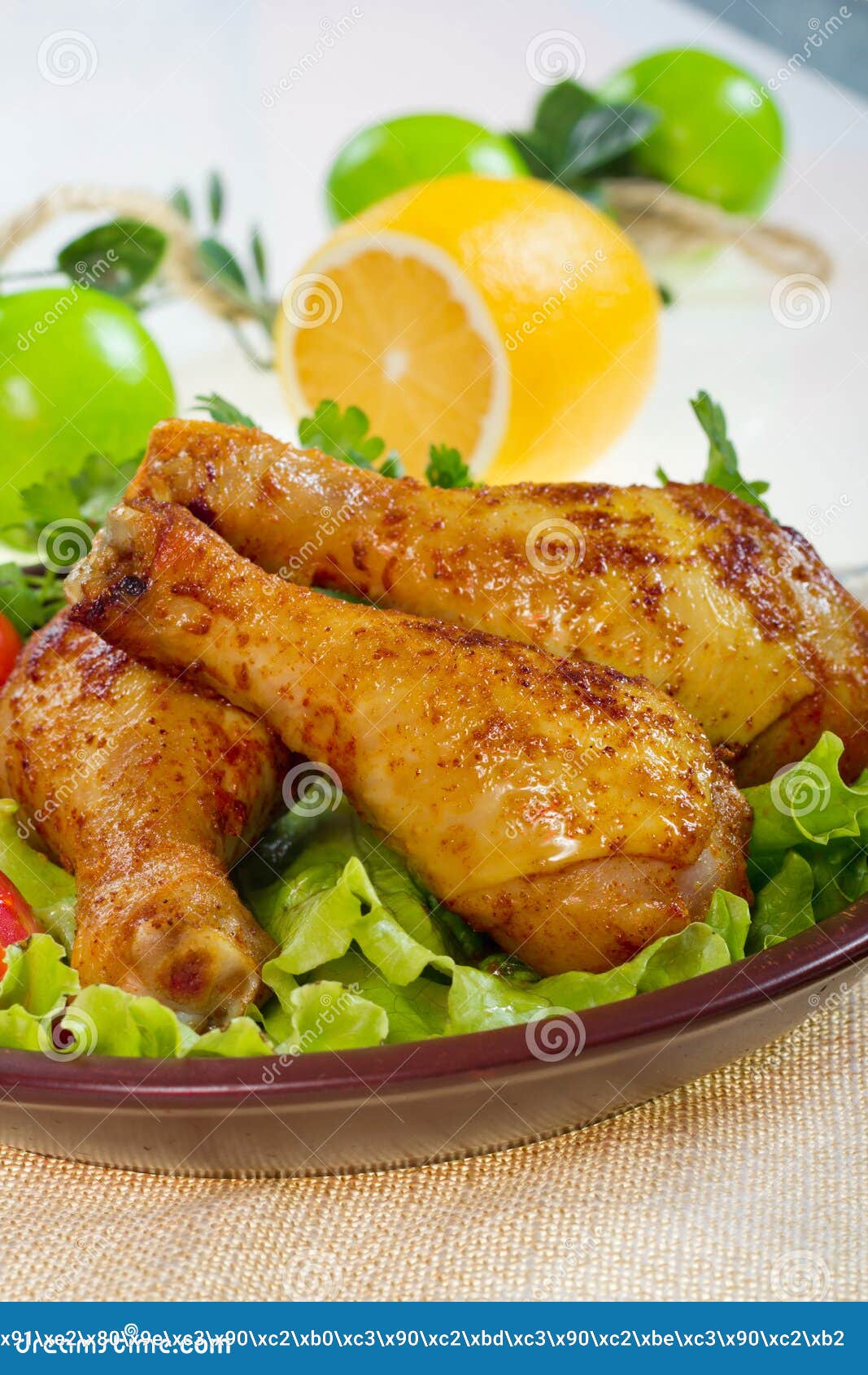 Fried chicken legs stock photo. Image of clay, food, dinner - 36886100