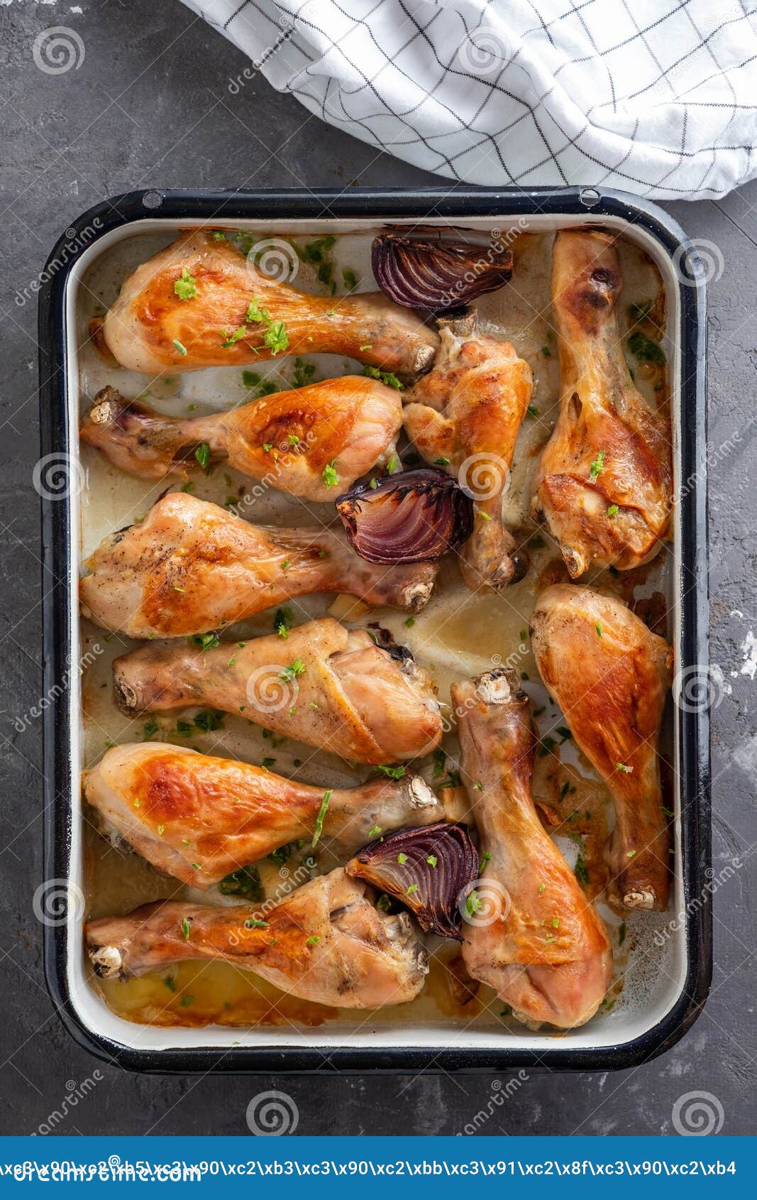 Fried Chicken Legs on Black Background , Copy Space Stock Photo - Image ...