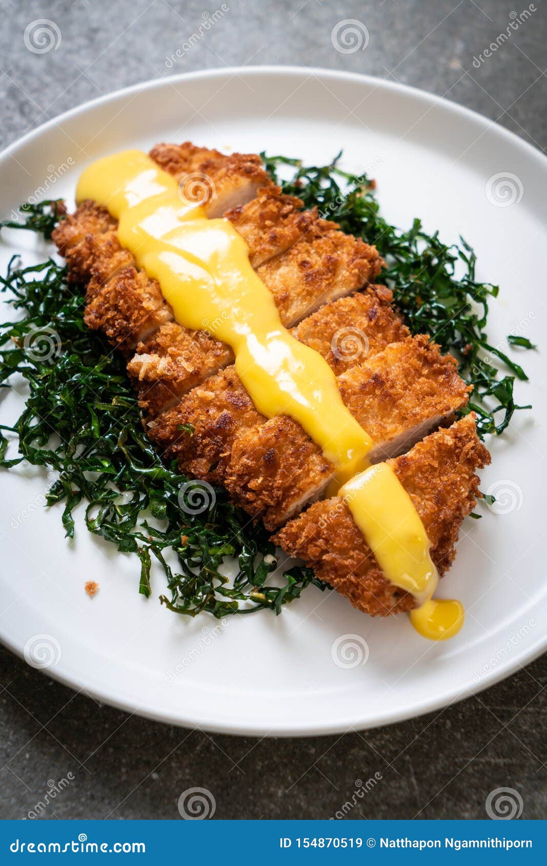 Fried Chicken with Lemon Lime Sauce Stock Image - Image of dish ...