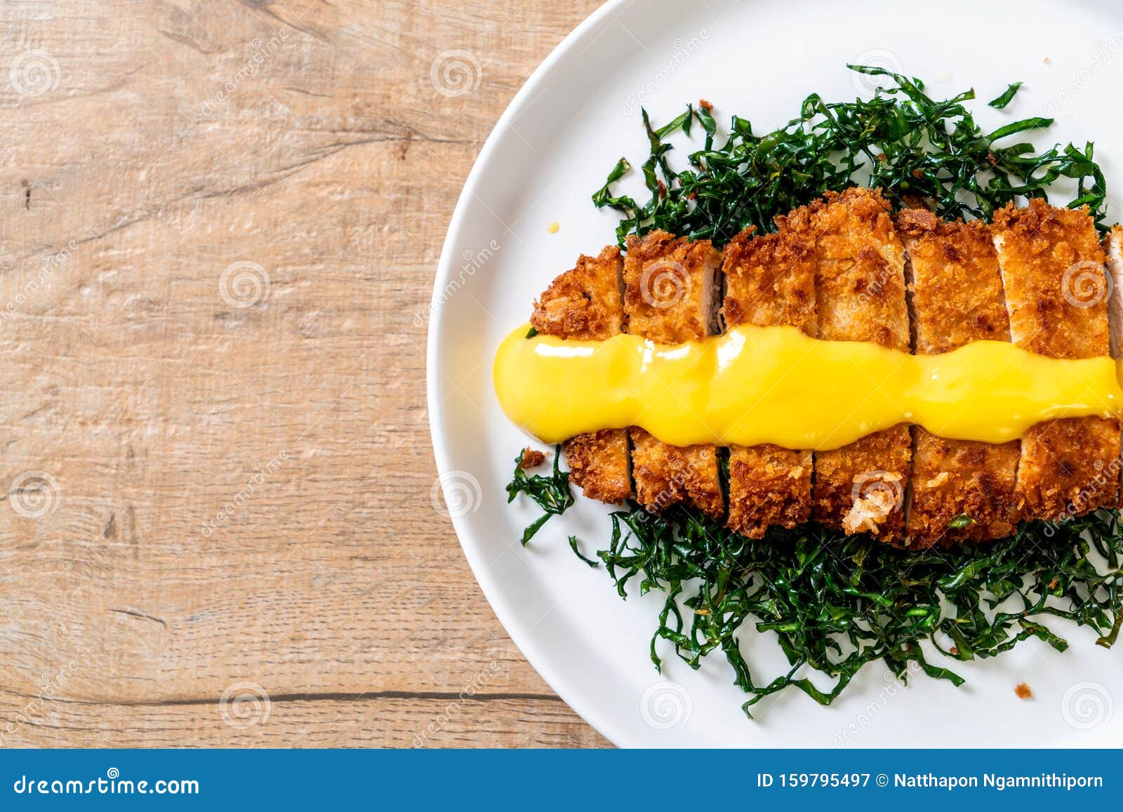 Fried Chicken with Lemon Lime Sauce Stock Image - Image of dish ...