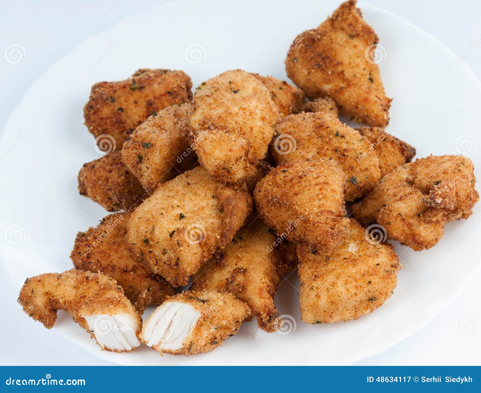 Fried chicken meat stock image. Image of studio, tasty - 48634117