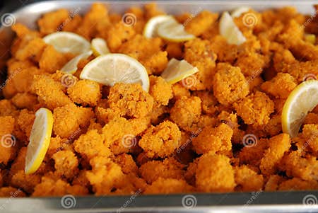 Fried Chicken Meats and Lemon Stock Image - Image of noodles, edible ...