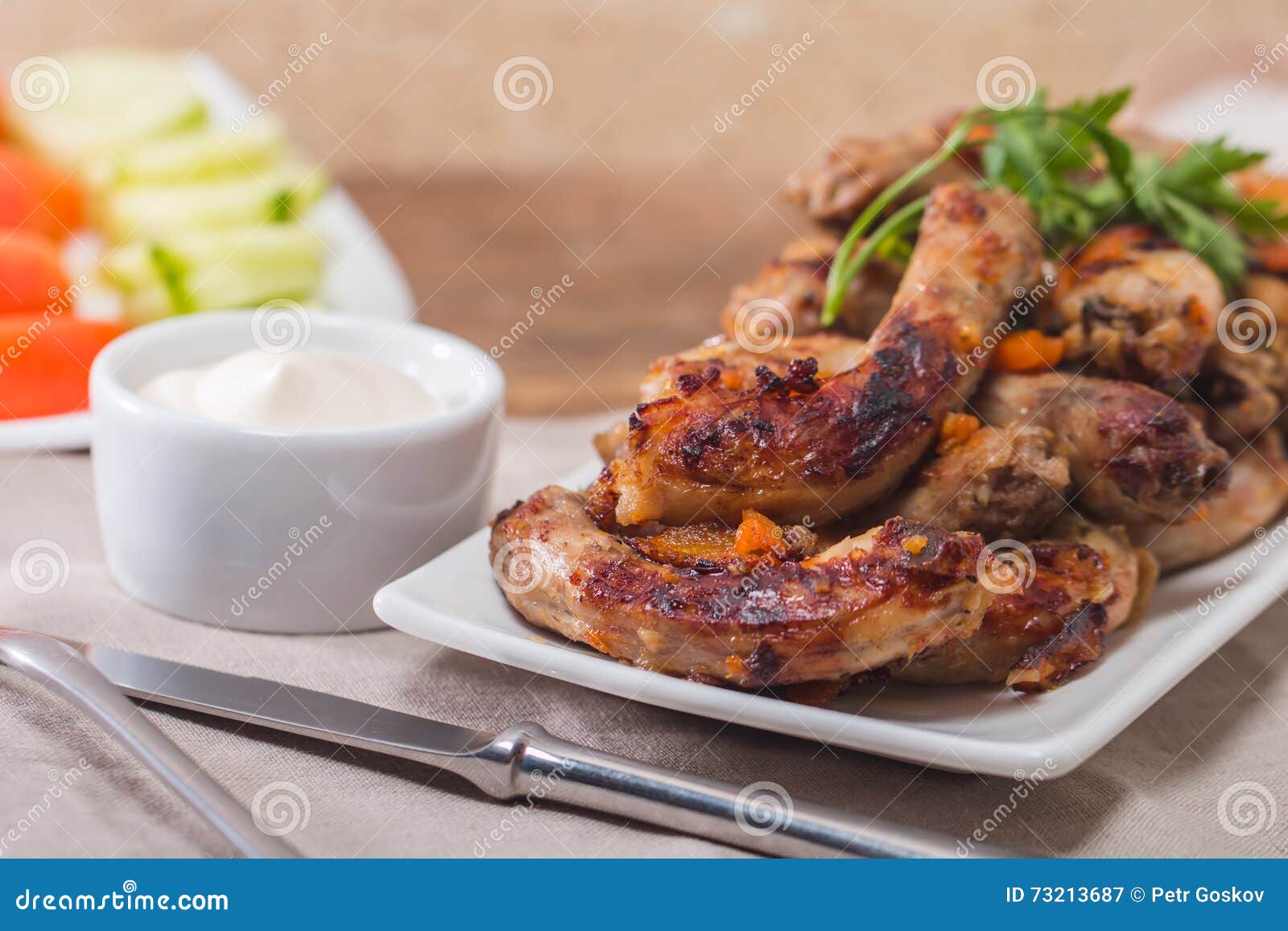Fried Chicken Necks image stock. Image du chaud, carte - 73213687