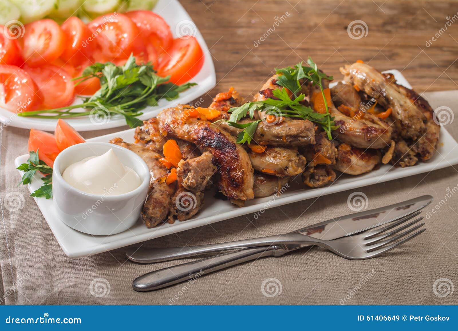 Fried Chicken Necks stock image. Image of gourmet, cooked - 61406649