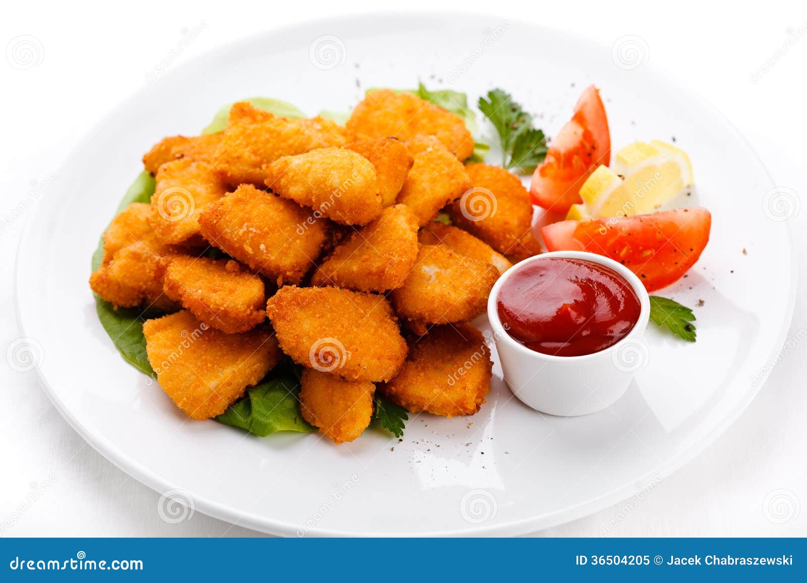 Fried chicken nuggets stock image. Image of filet, chicken - 36504205