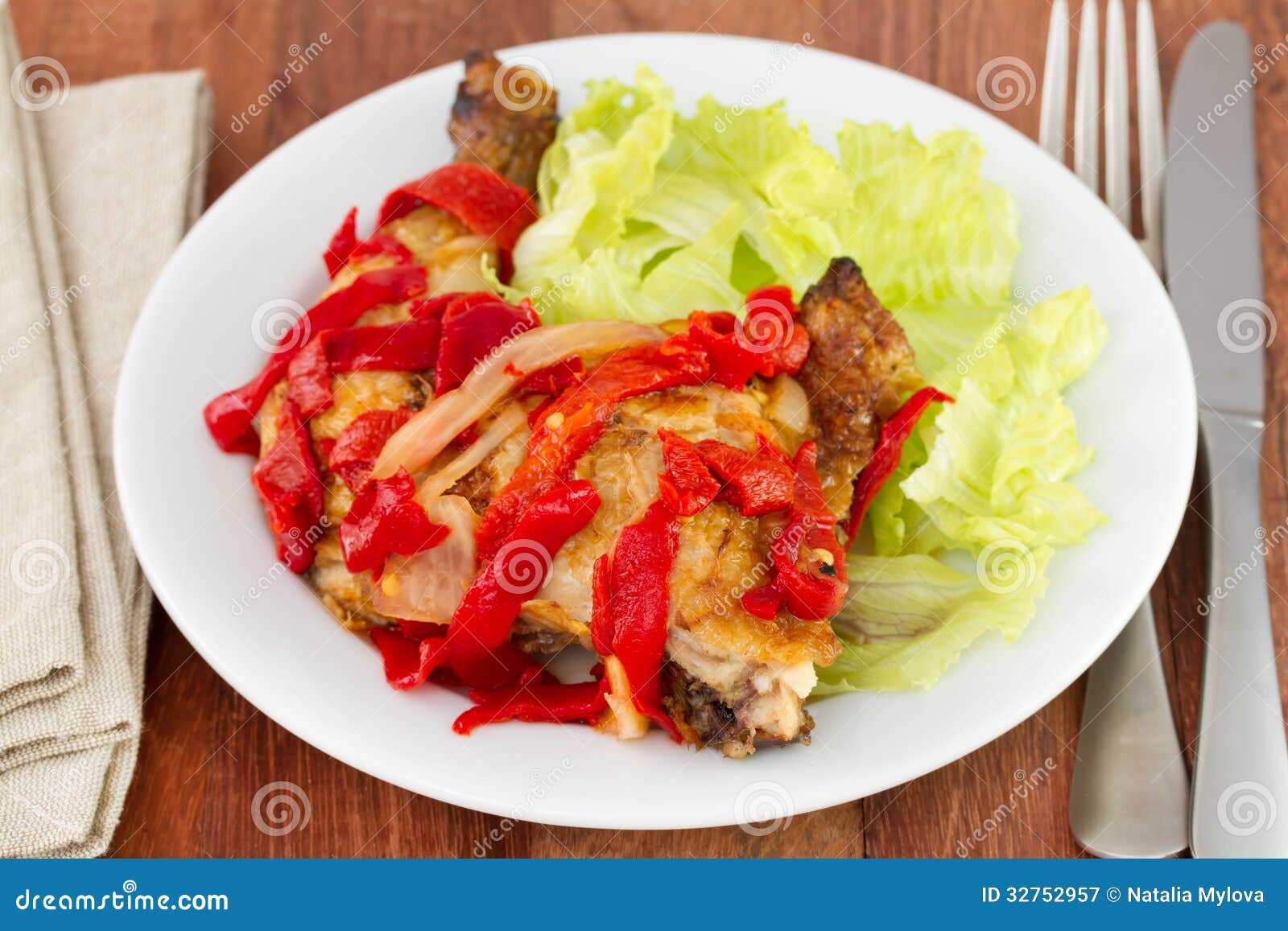 Fried chicken with pepper stock image. Image of tasty - 32752957