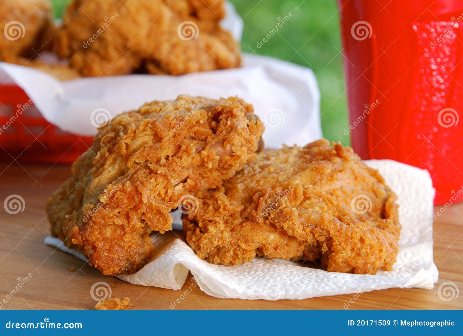 Fried chicken picnic stock image. Image of chicken, deep - 20171509