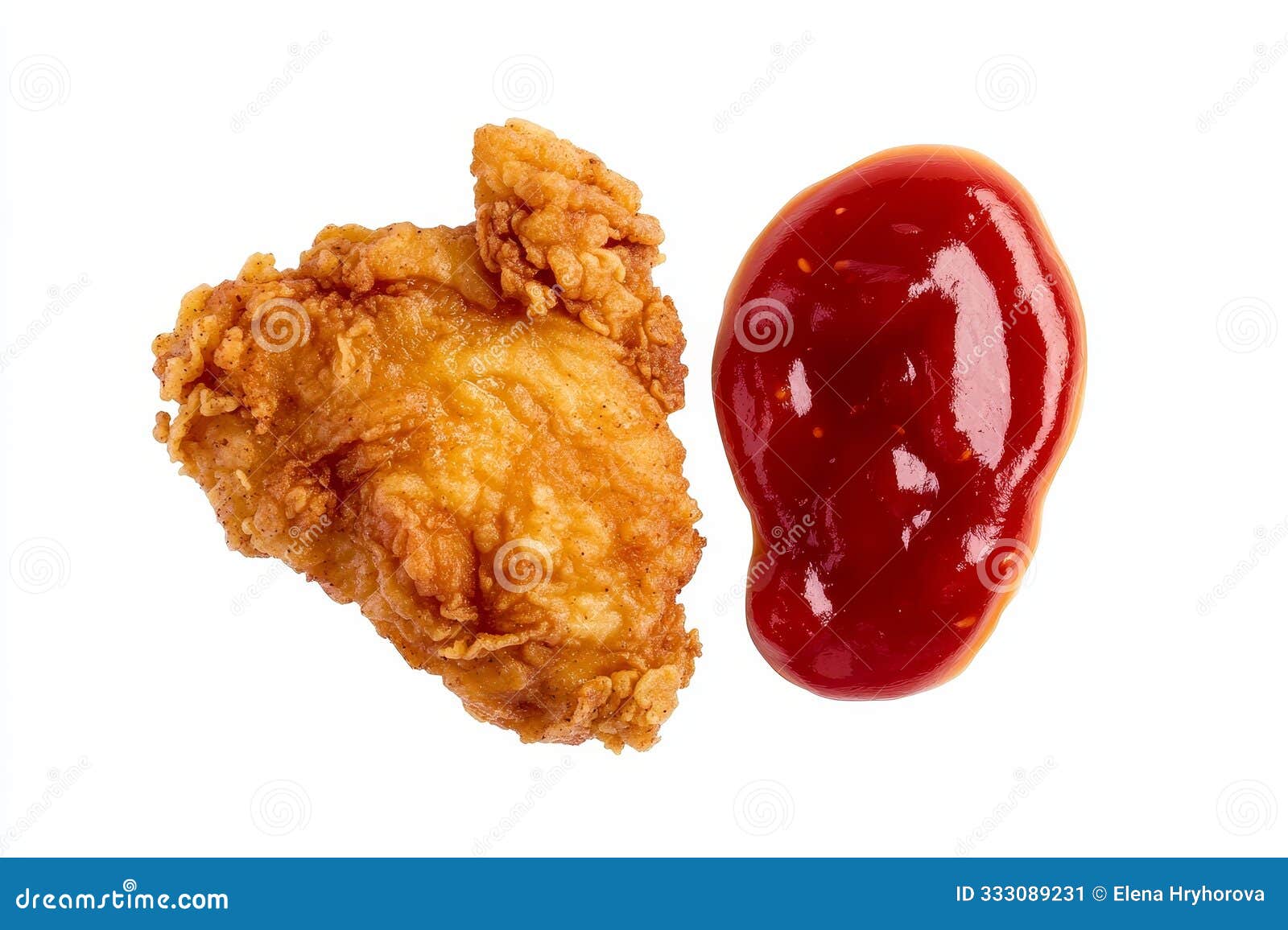 Fried Chicken Piece Served with a Bowl of Sauce Stock Image - Image of ...