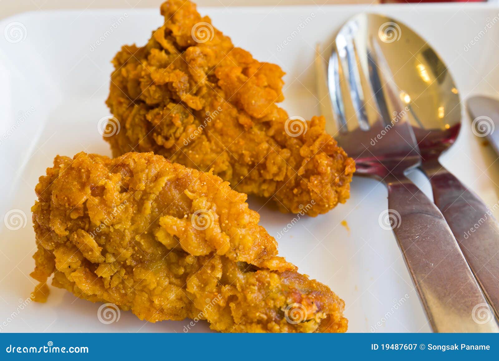 Fried Chicken pieces stock image. Image of dinner, vitality - 19487607