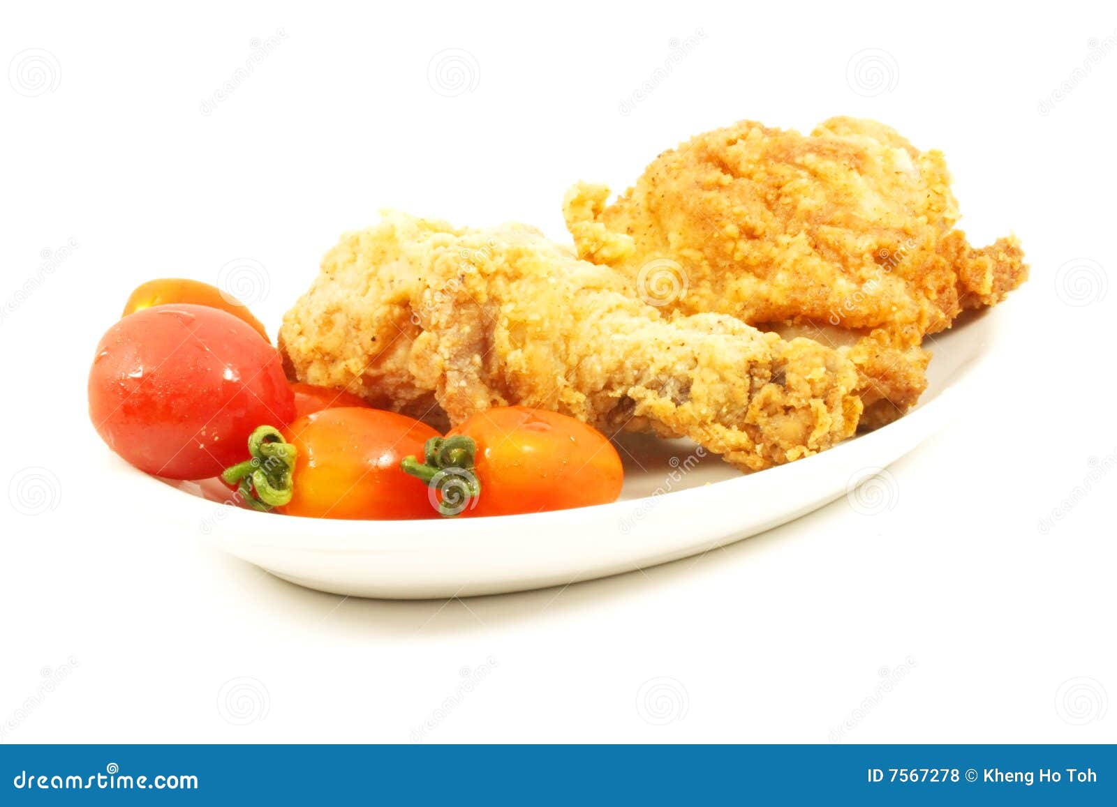 Fried Chicken Pieces stock photo. Image of chicken, serving - 7567278