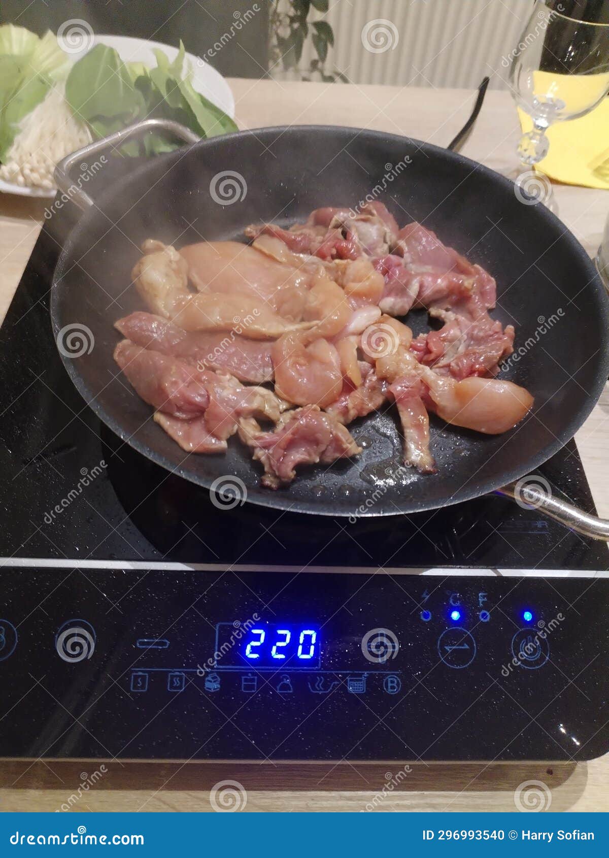 Fried chicken pillet grill stock photo. Image of vegetable - 296993540