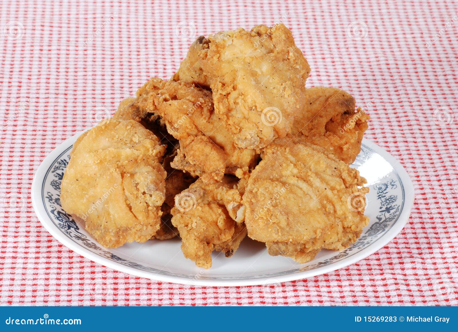 Fried chicken on a plate stock image. Image of chicken - 15269283