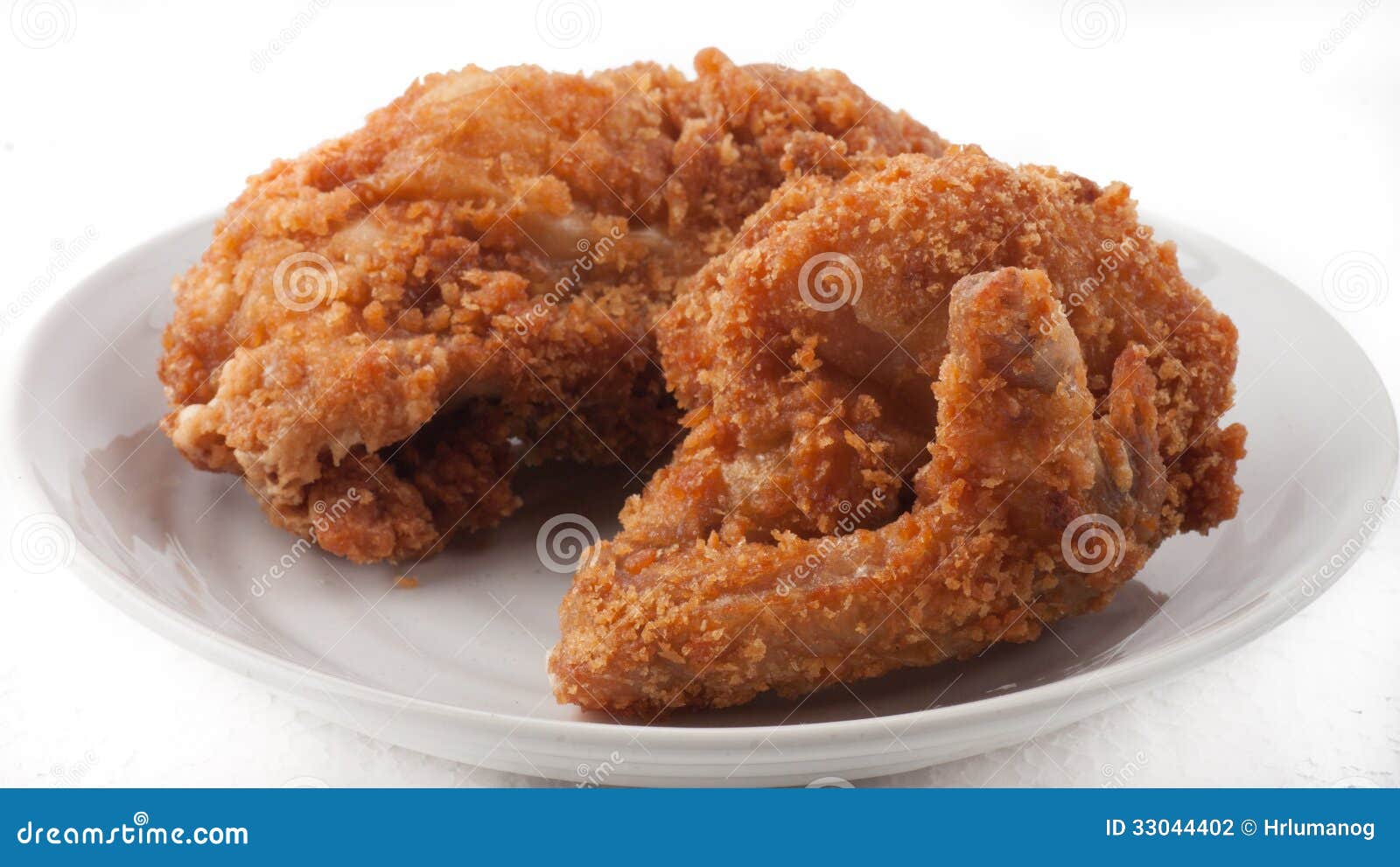Fried chicken in a plate stock photo. Image of meat, chicken - 33044402