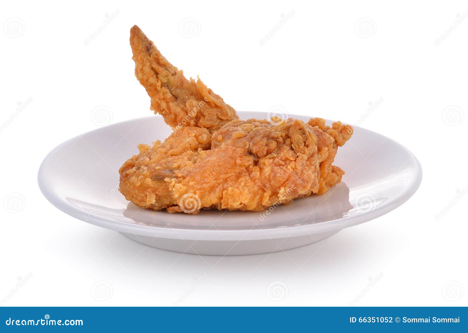 Fried chicken on a plate stock photo. Image of drumstick - 66351052