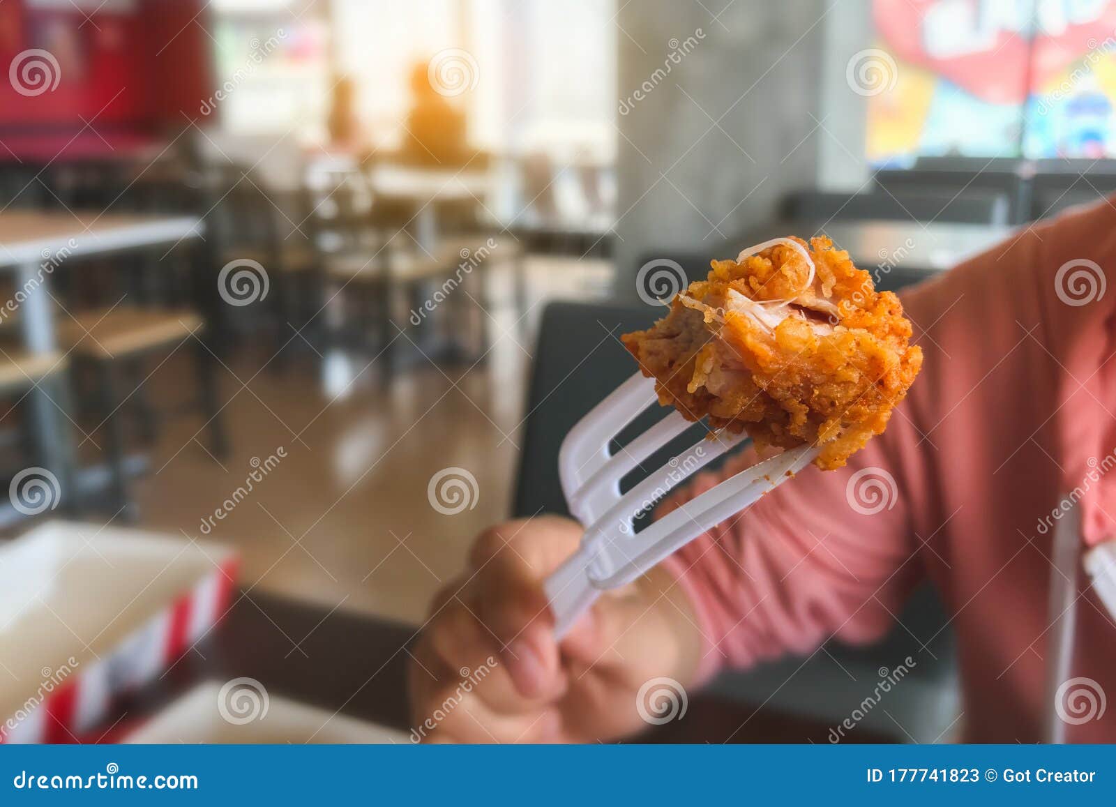 Fried Chicken Pop Nuggets Ready To Eat Stock Image - Image of parsley ...
