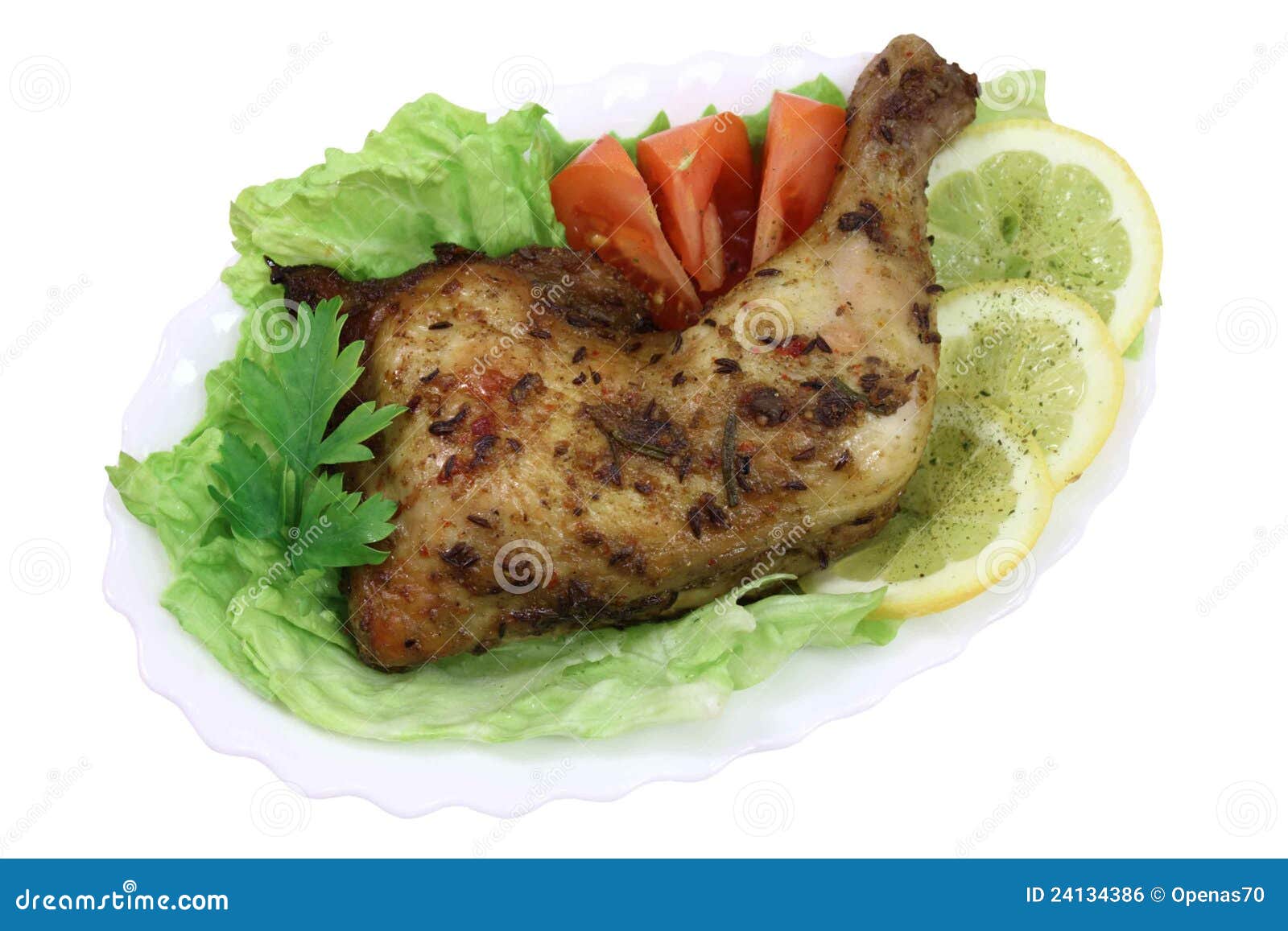 Fried chicken quarter stock photo. Image of chicken, fresh - 24134386