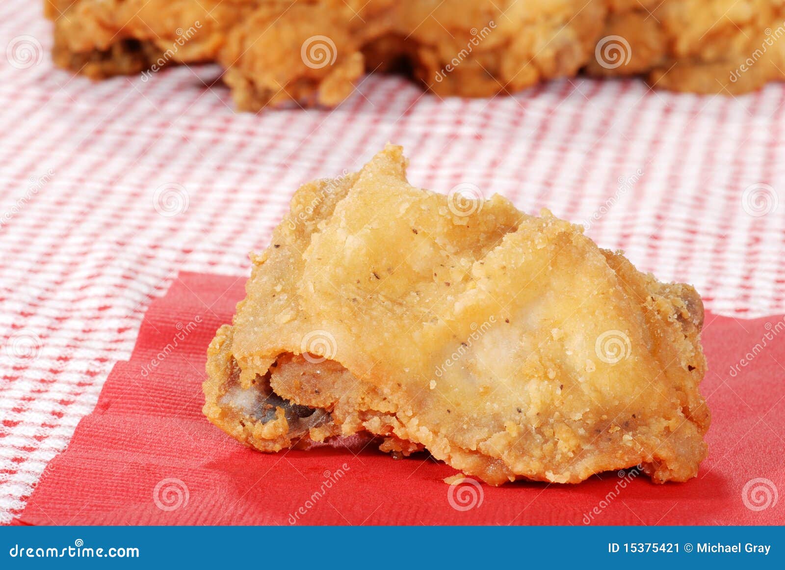 Fried Chicken on Red Napkin Stock Image - Image of coated, lunchtime ...