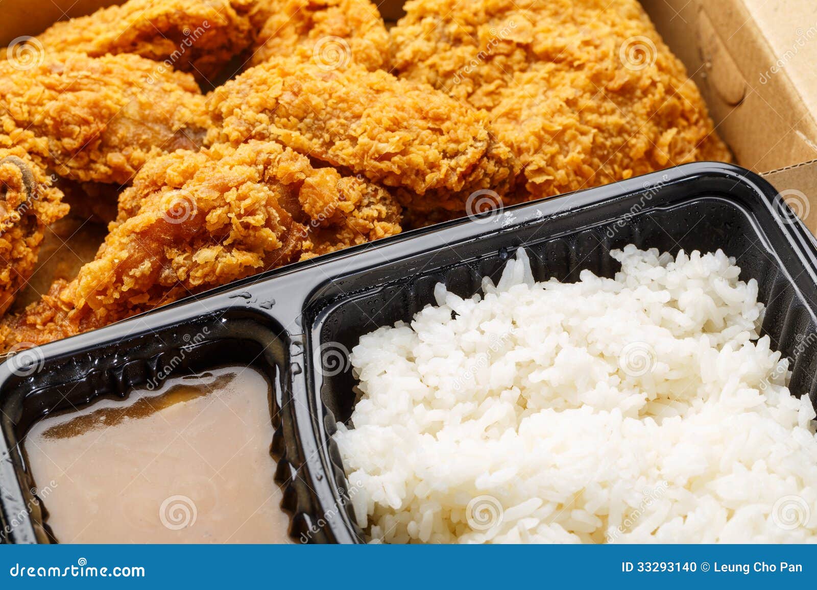 Fried Chicken Rice Stock Photo - Image: 33293140