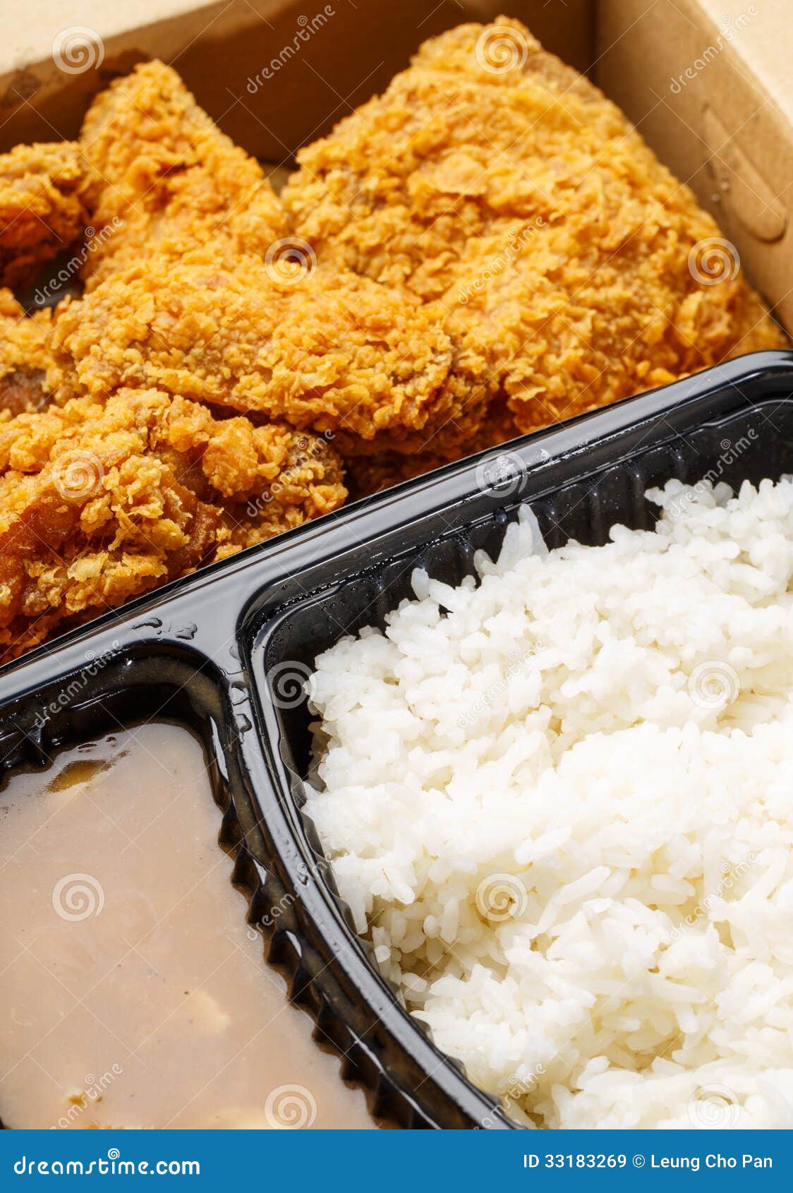 Fried Chicken Rice Take Away Stock Image - Image of fried, food: 33183269