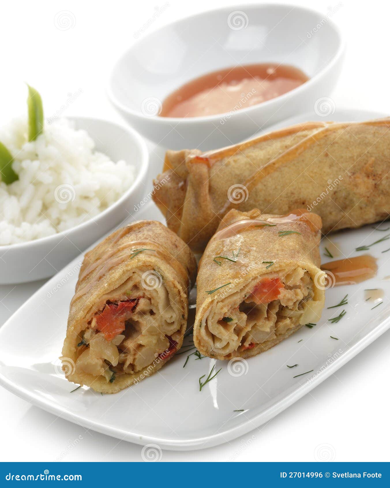 Fried Chicken Rolls stock photo. Image of baked, food - 27014996