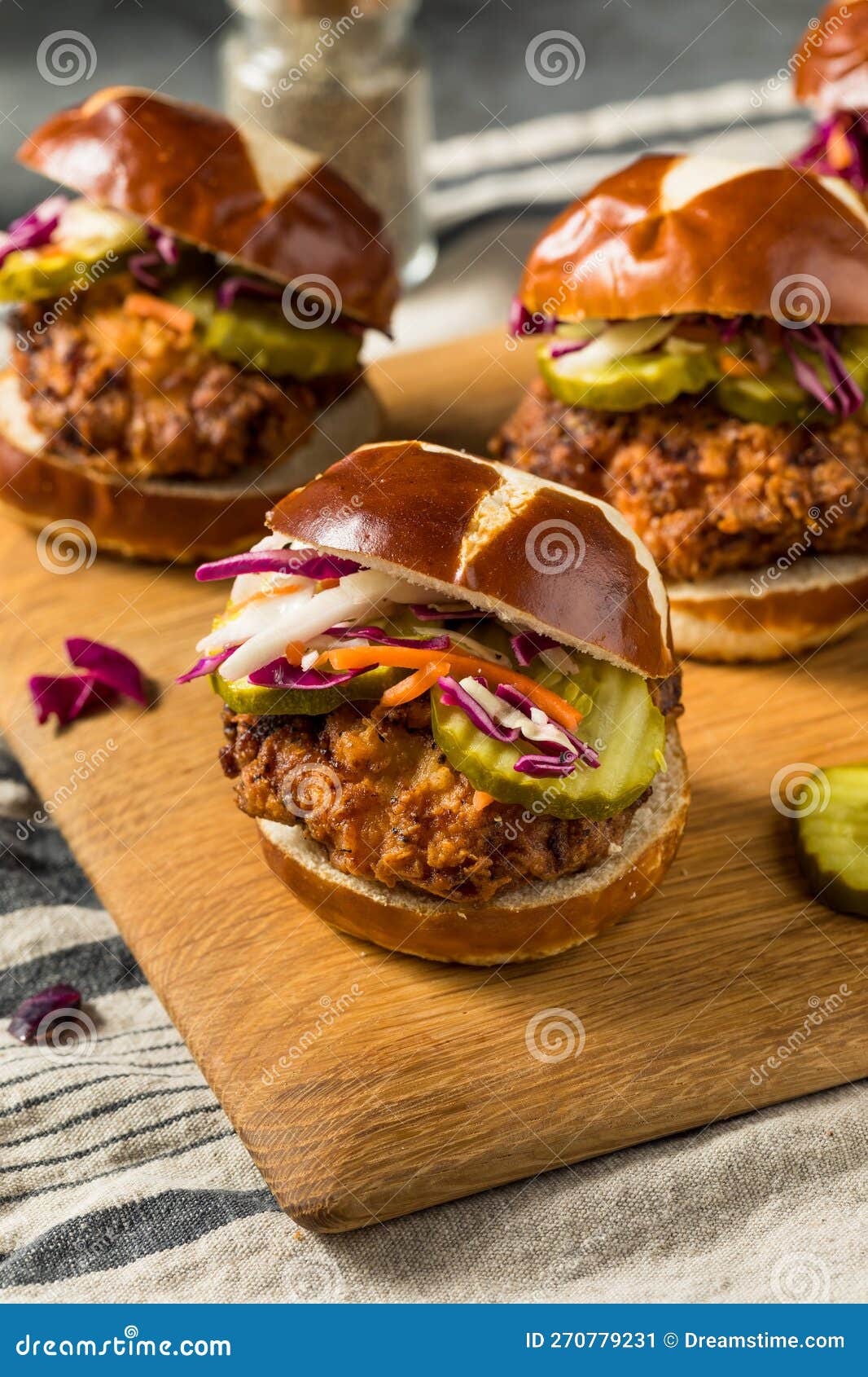 Fried Chicken Sandwich Sliders Stock Image - Image of slider, fried ...