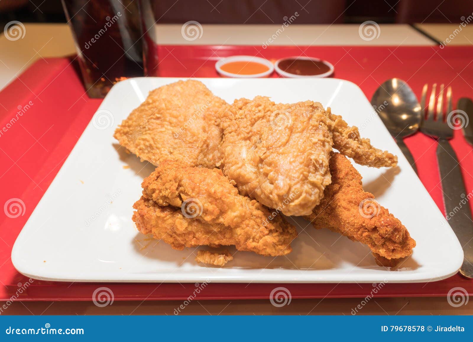 Fried chicken Set stock photo. Image of platter, colorful - 79678578