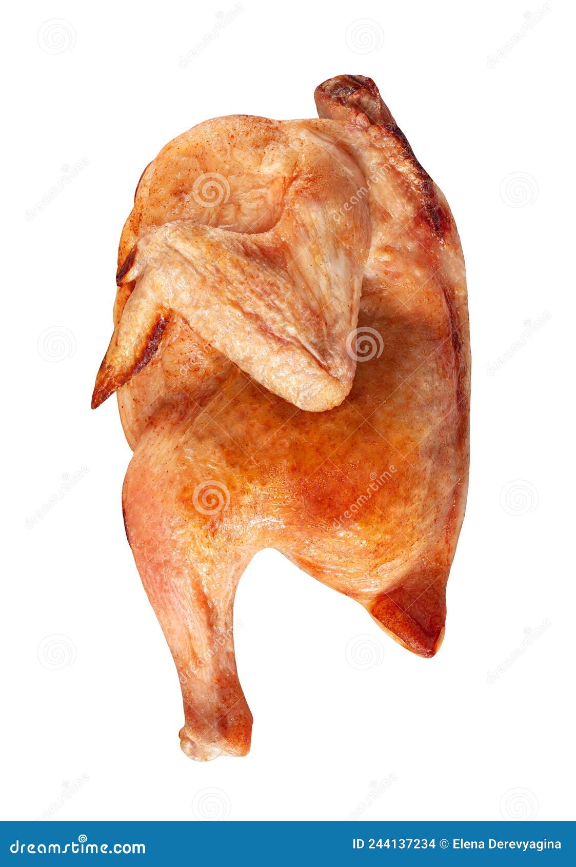 Fried Chicken, Side View, Isolated On White Background With Clipping ...