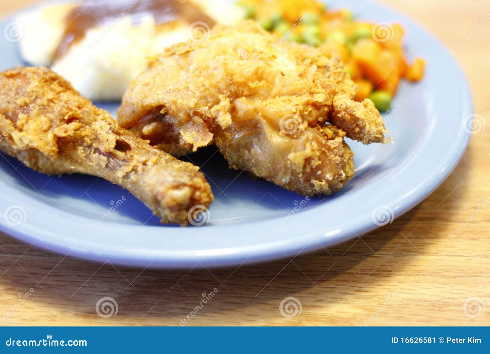 Fried chicken with sides stock image. Image of gravy - 16626581
