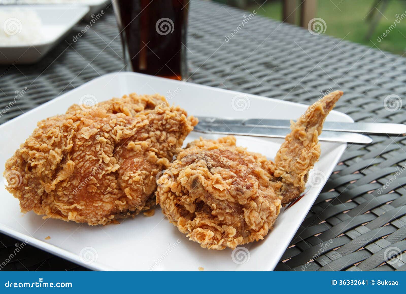 Fried Chicken stock image. Image of drink, tasty, meat - 36332641