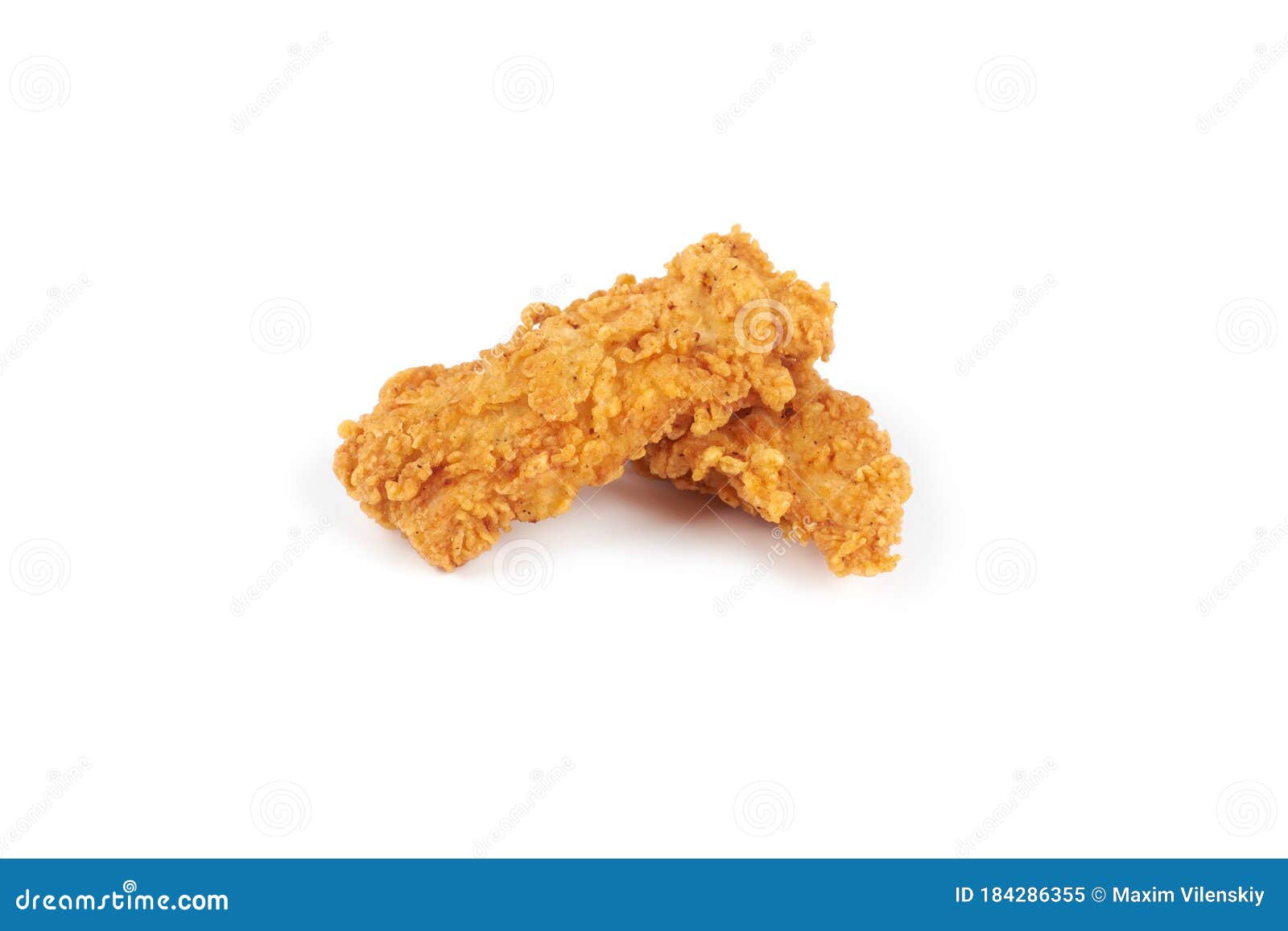 Fried Chicken Stick Isolated on White Background Stock Image - Image of ...