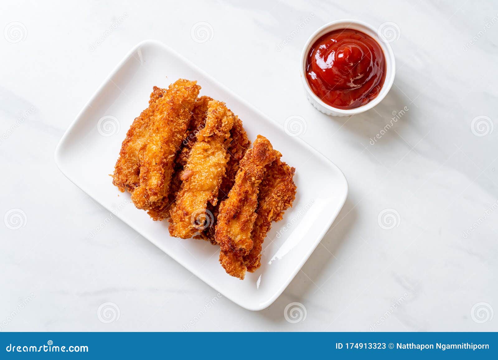 Fried chicken stick stock image. Image of cooked, isolated - 174913323