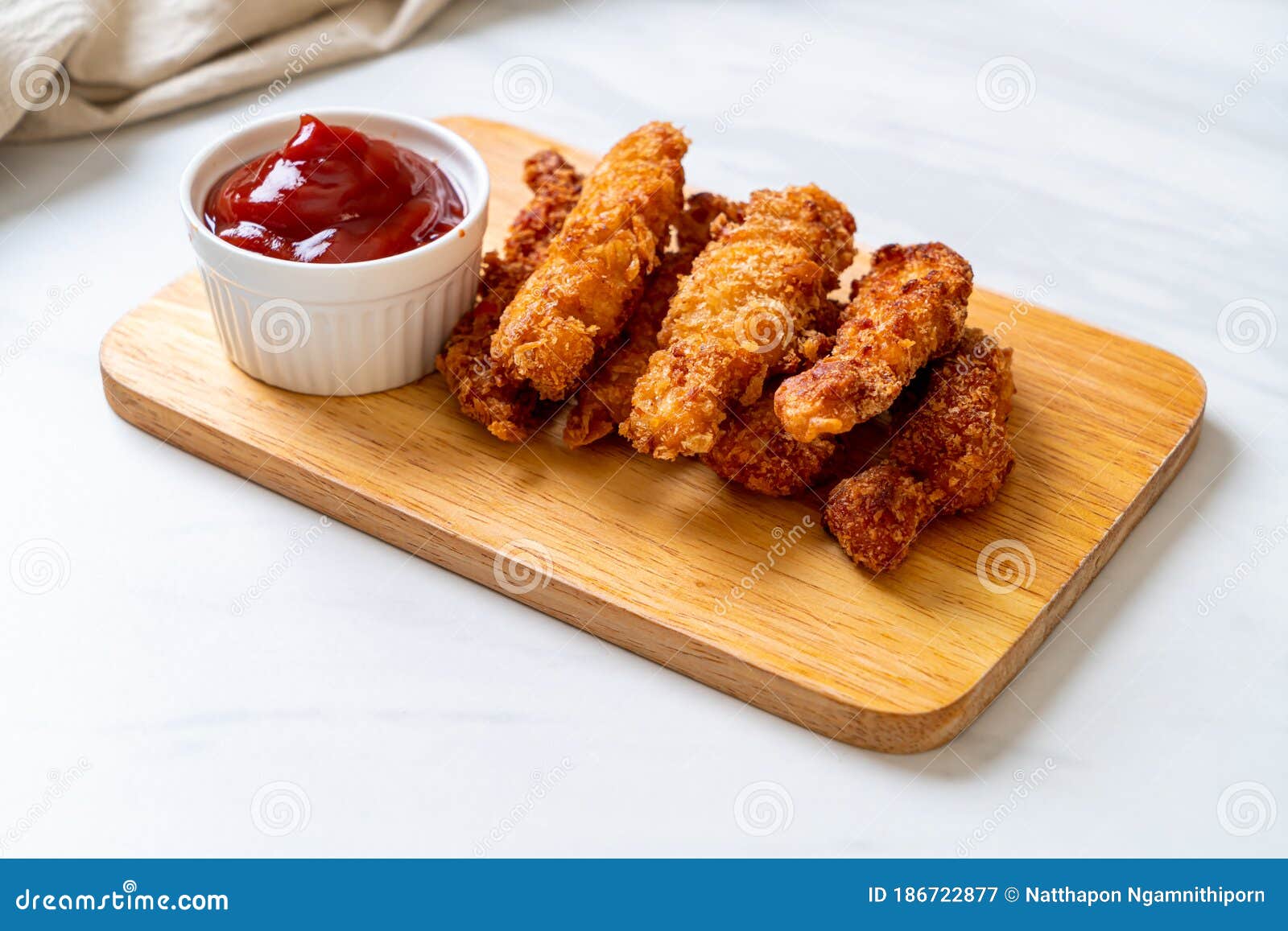 Fried chicken stick stock image. Image of calories, lunch - 186722877