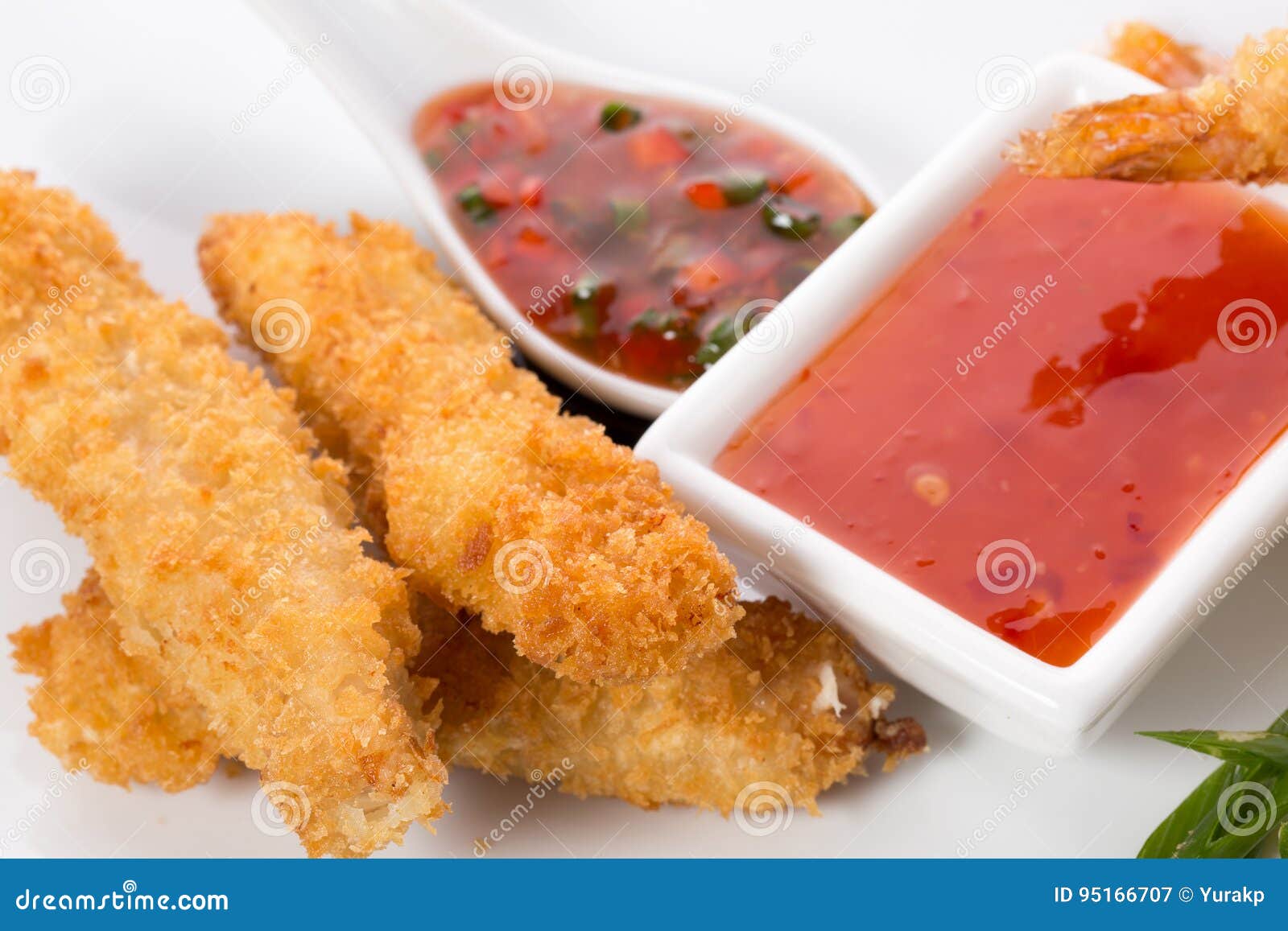 Fried Chicken Sticks with Sauce Stock Image - Image of fried, fast ...