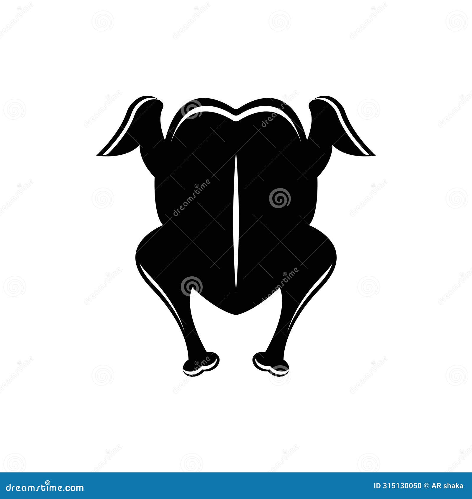 Fried Chicken Symbol Simple Icon, Illustration Design Template Stock ...