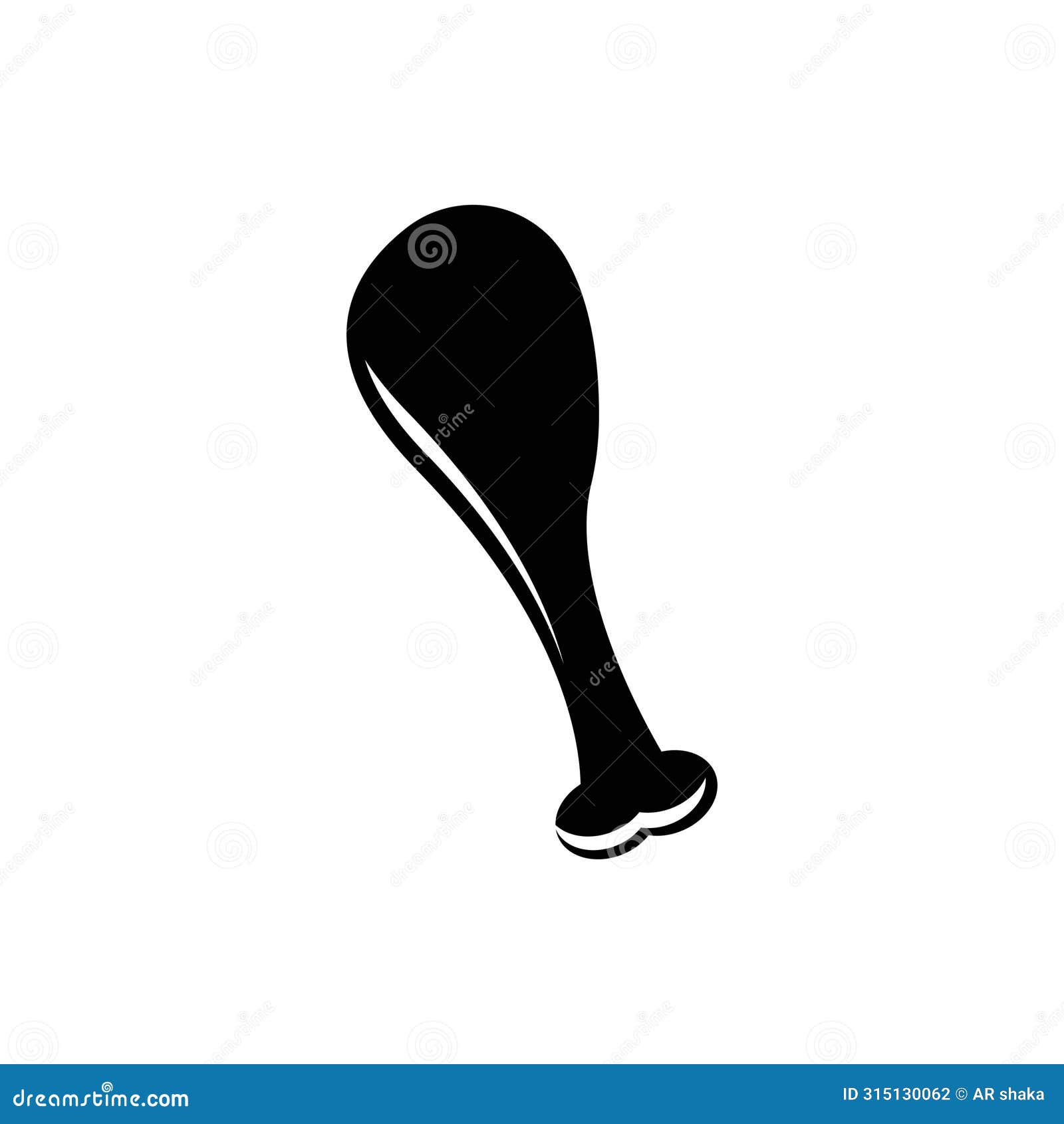 Fried Chicken Symbol Simple Icon, Illustration Design Template Stock ...