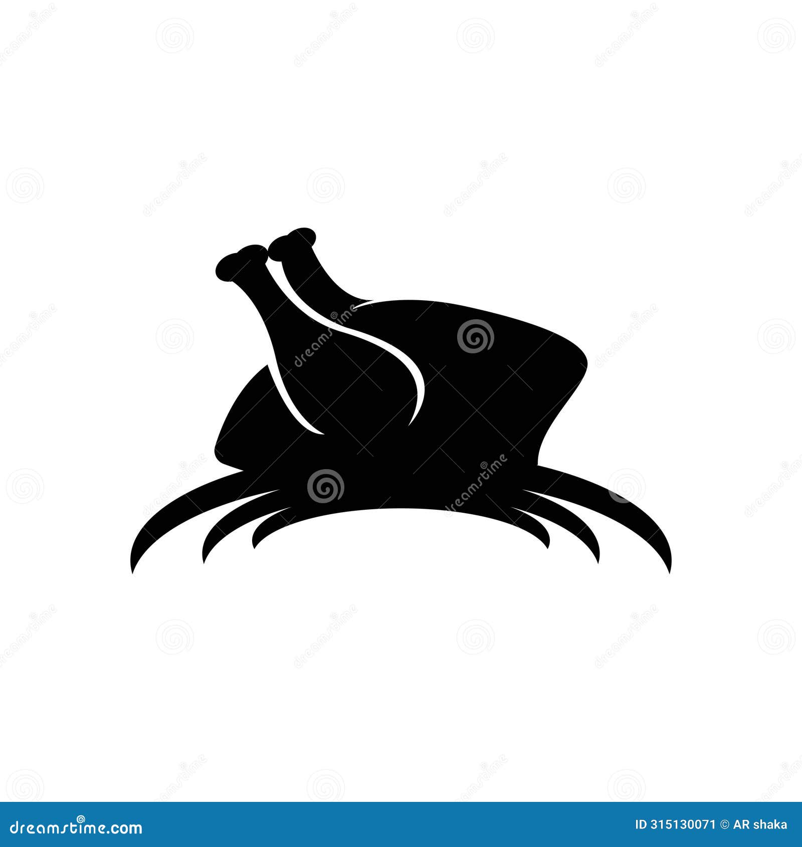 Fried Chicken Symbol Simple Icon, Illustration Design Template Stock ...