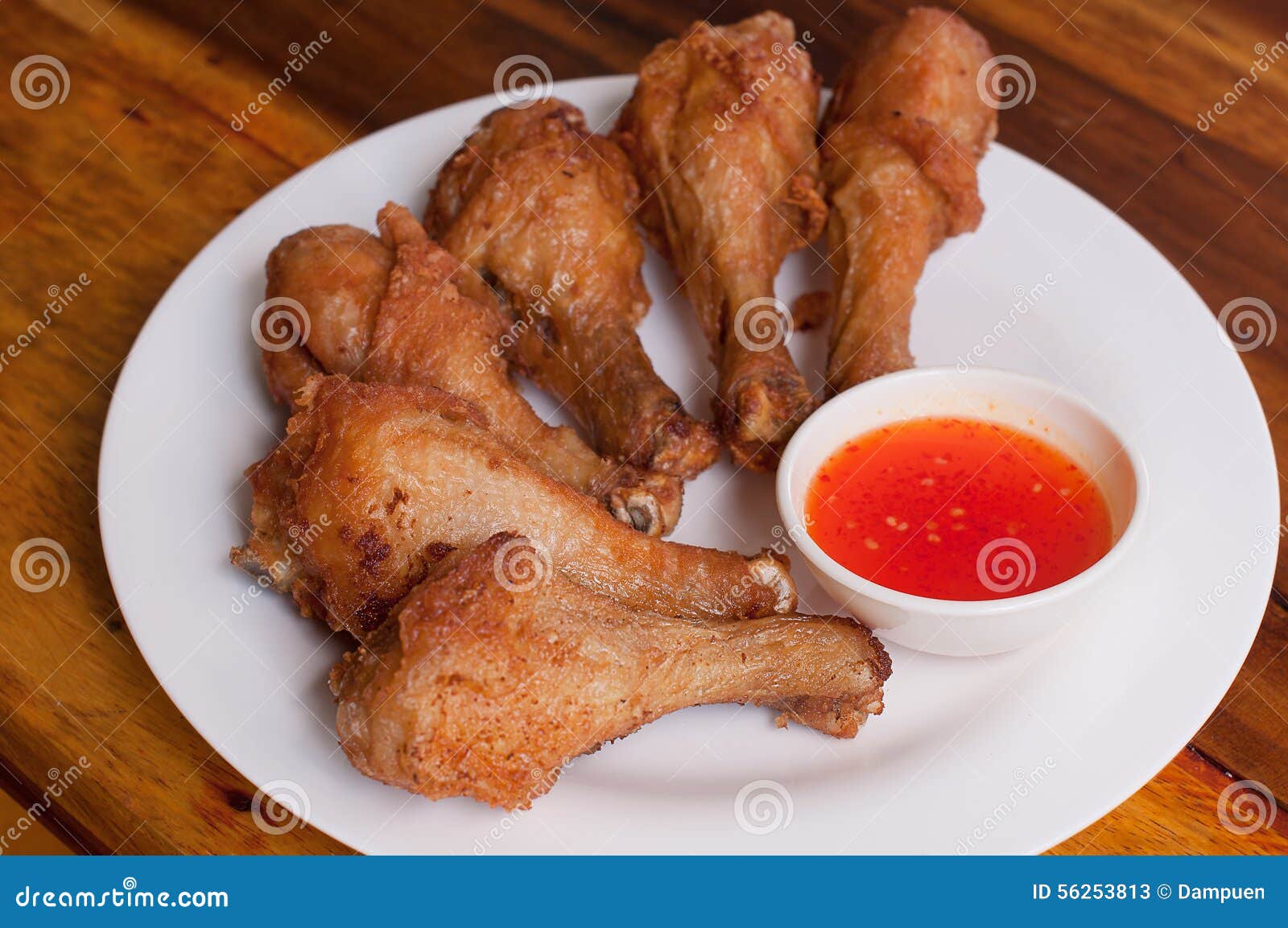 Fried chicken on table stock image. Image of metal, dinner - 56253813