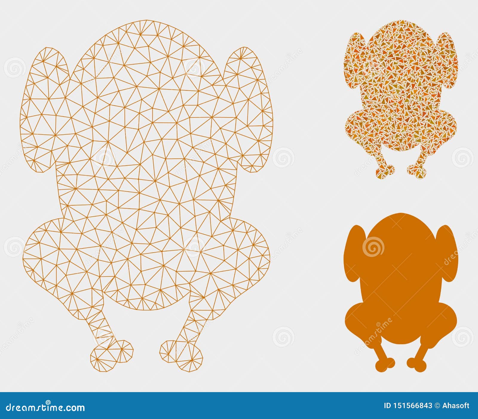 Fried Chicken Vector Mesh 2D Model and Triangle Mosaic Icon Stock ... Fried Chicken Vector Mesh 2D Model and Triangle Mosaic Icon Stock ...