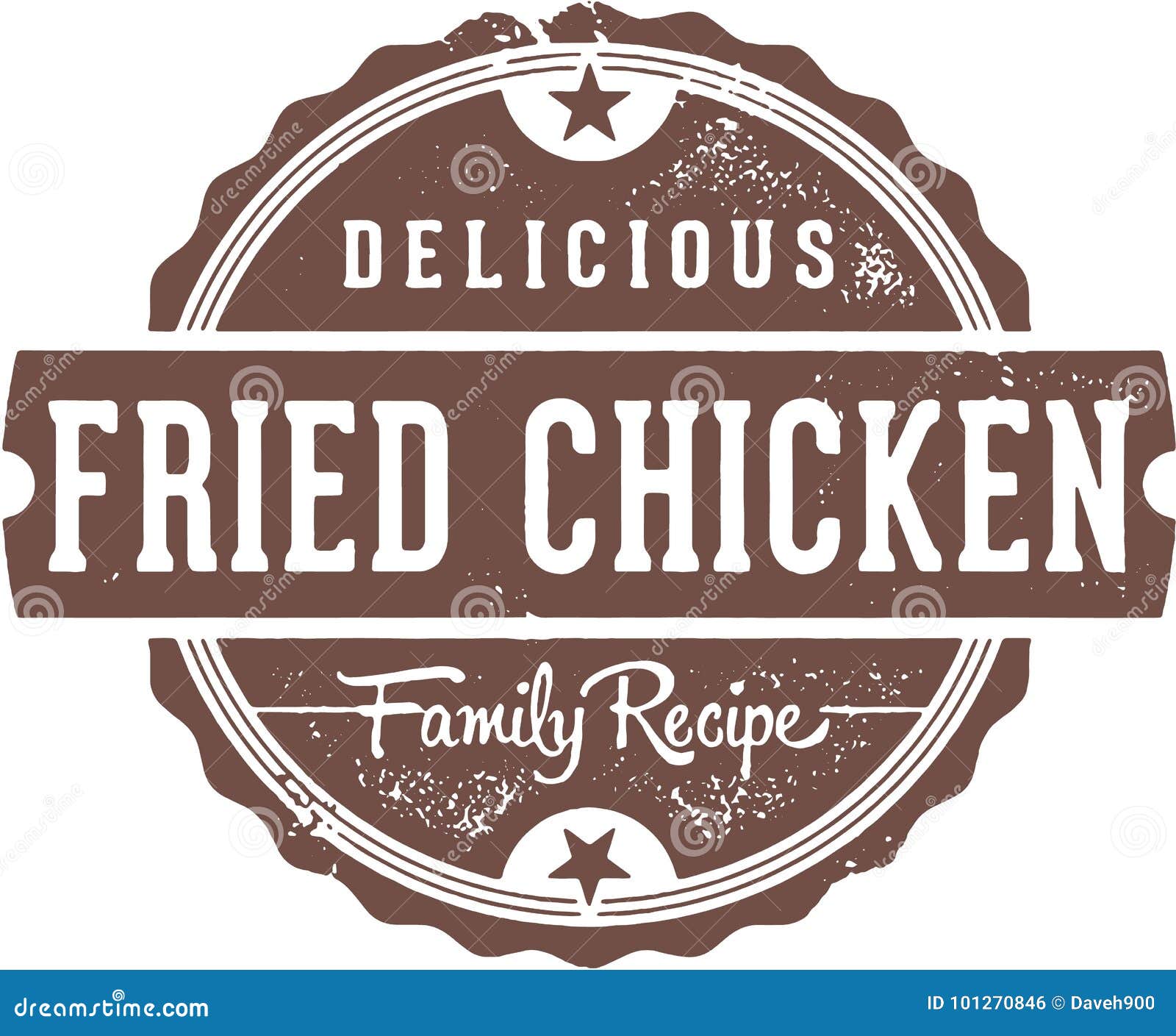 Fried Chicken Vintage Restaurant Sign Stock Vector - Illustration of ...