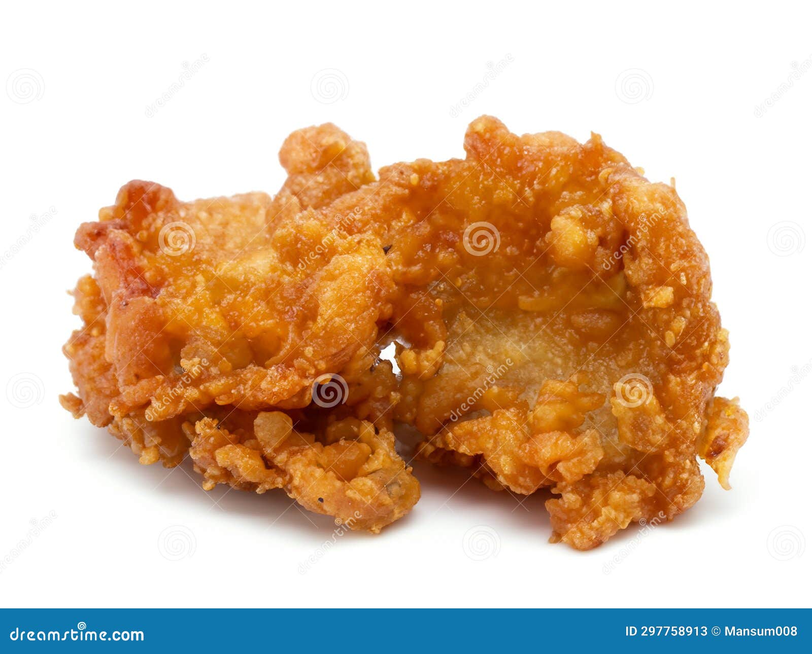 Fried Chicken on White Background Stock Image - Image of white, gourmet ...