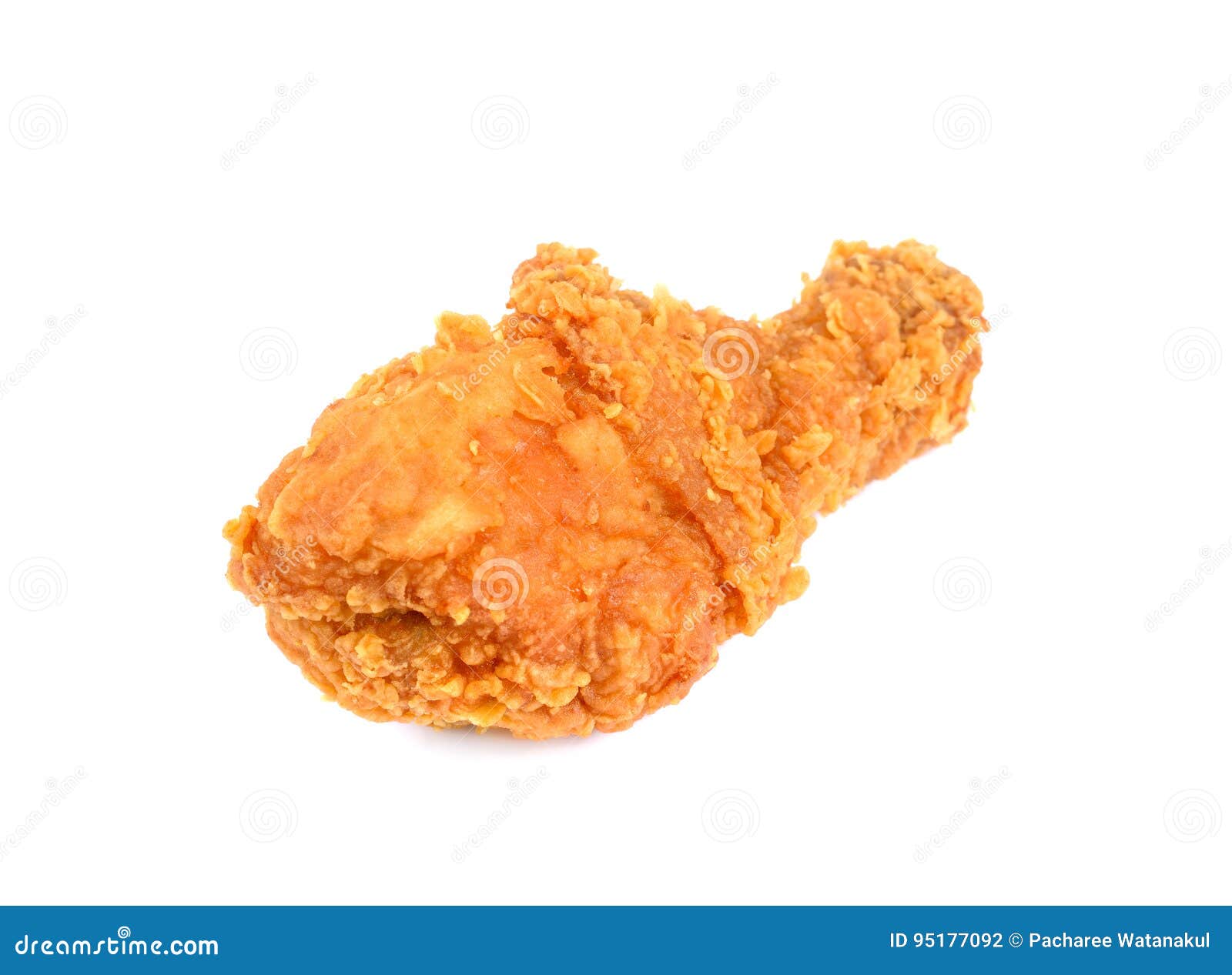 Fried Chicken White Background. Fried Wing Chicken Isol Stock Photo ...