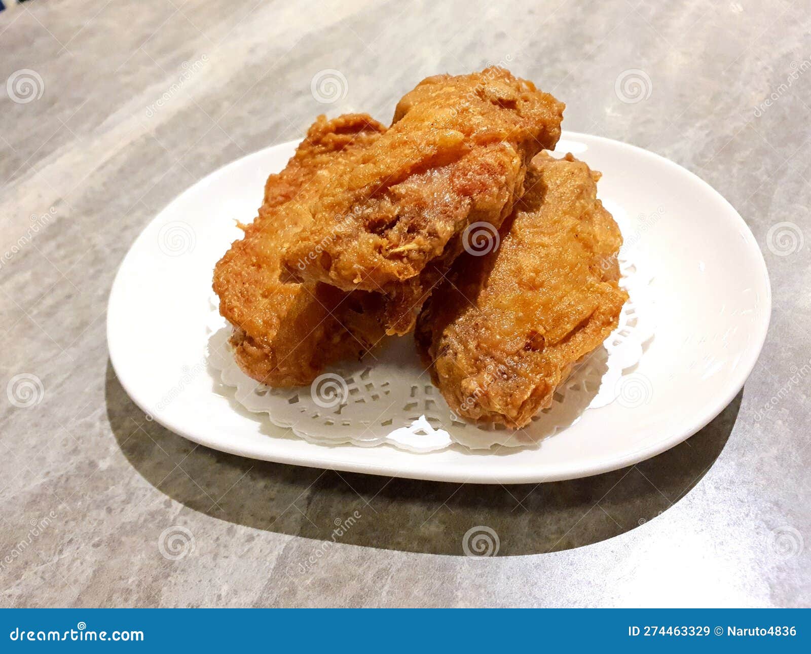 Fried chicken winglet stock image. Image of closeup - 274463329