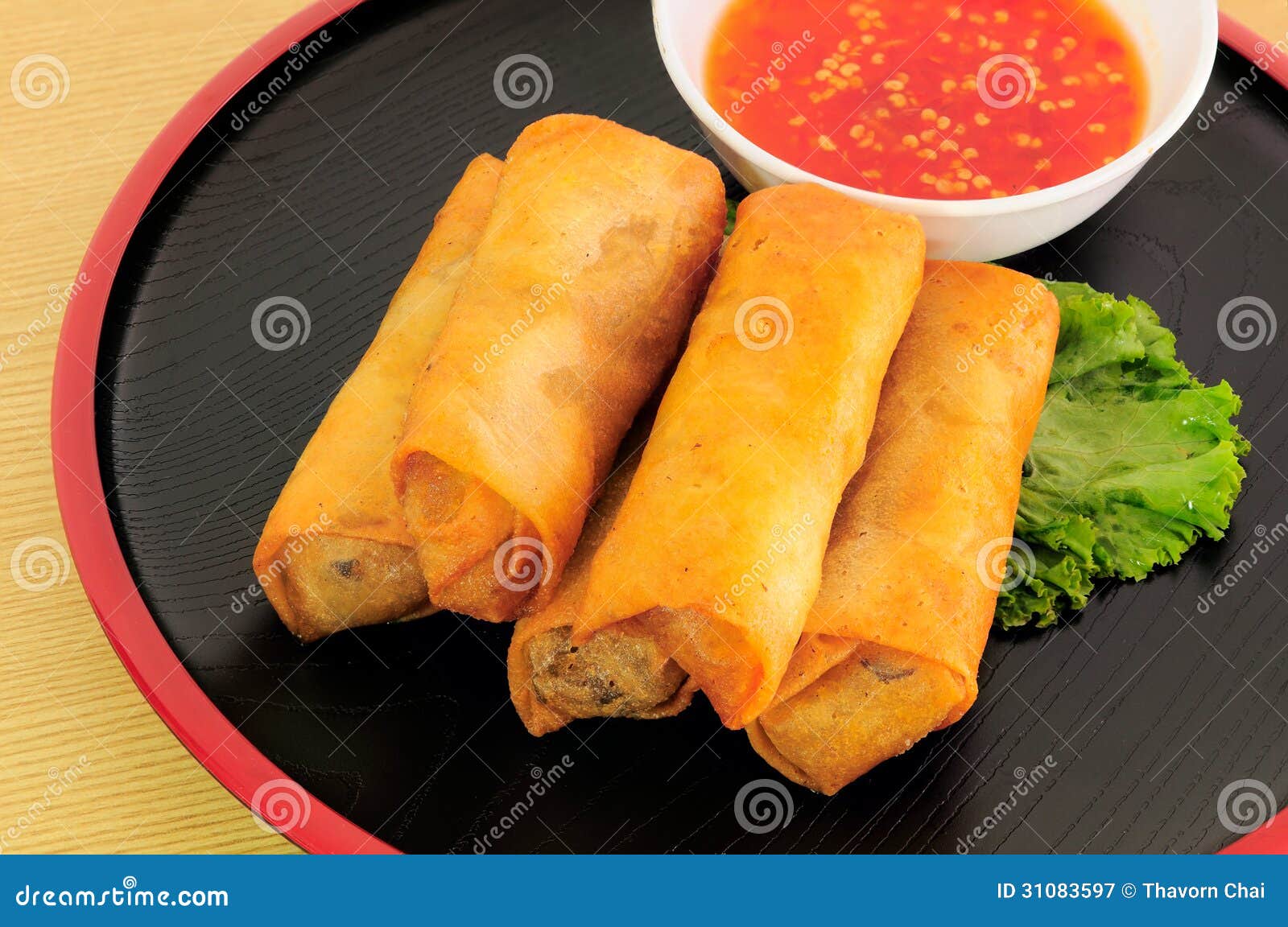 Fried Chinese Spring rolls stock image. Image of carrot - 31083597